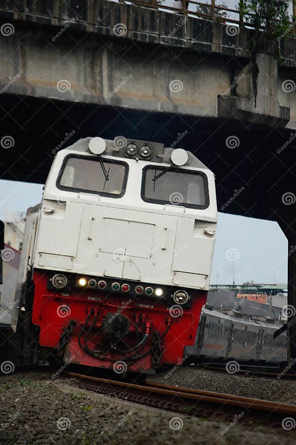The Front View of the Train is Waiting for Passengers Stock Photo ...