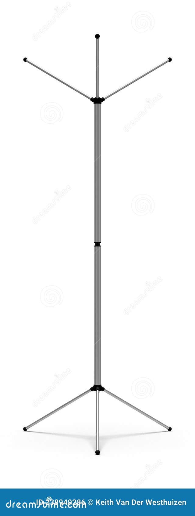 Front View of a Tri Banner Mechanism Assembly. Stock Illustration ...