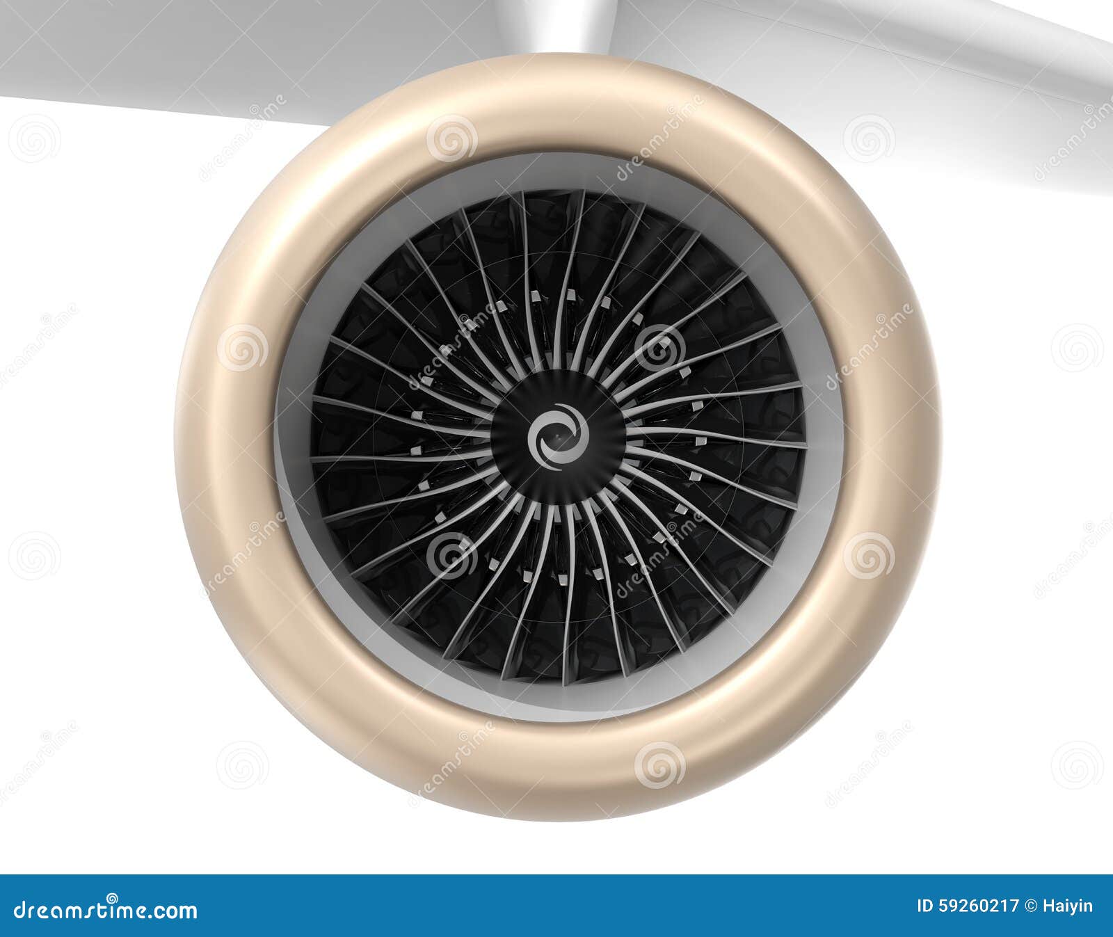 Front View of Turbofan Jet Engine. Stock Illustration - Illustration of ...