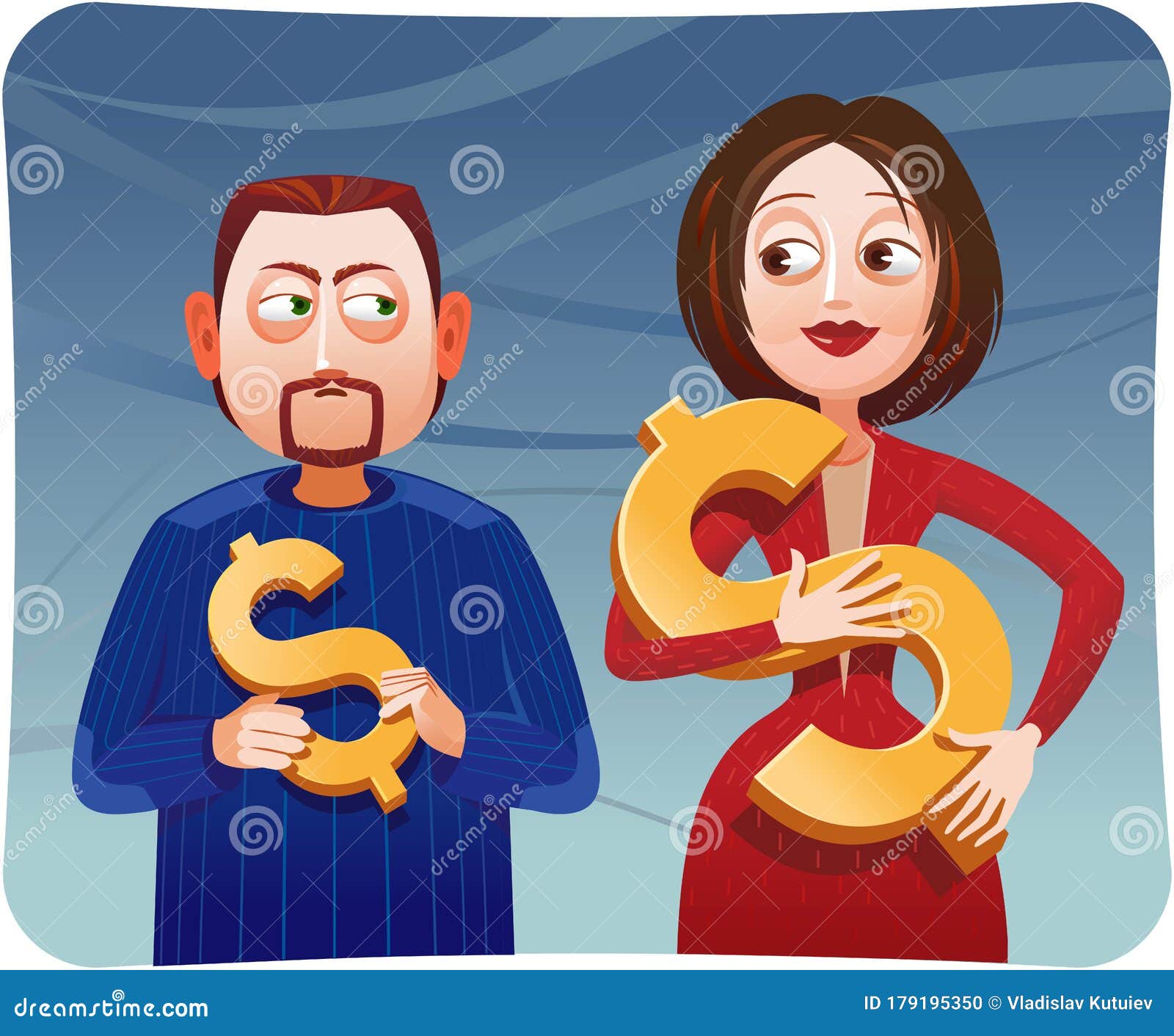 Front View of Two Businessmen Looking at Each Other with Jealousy Stock ...