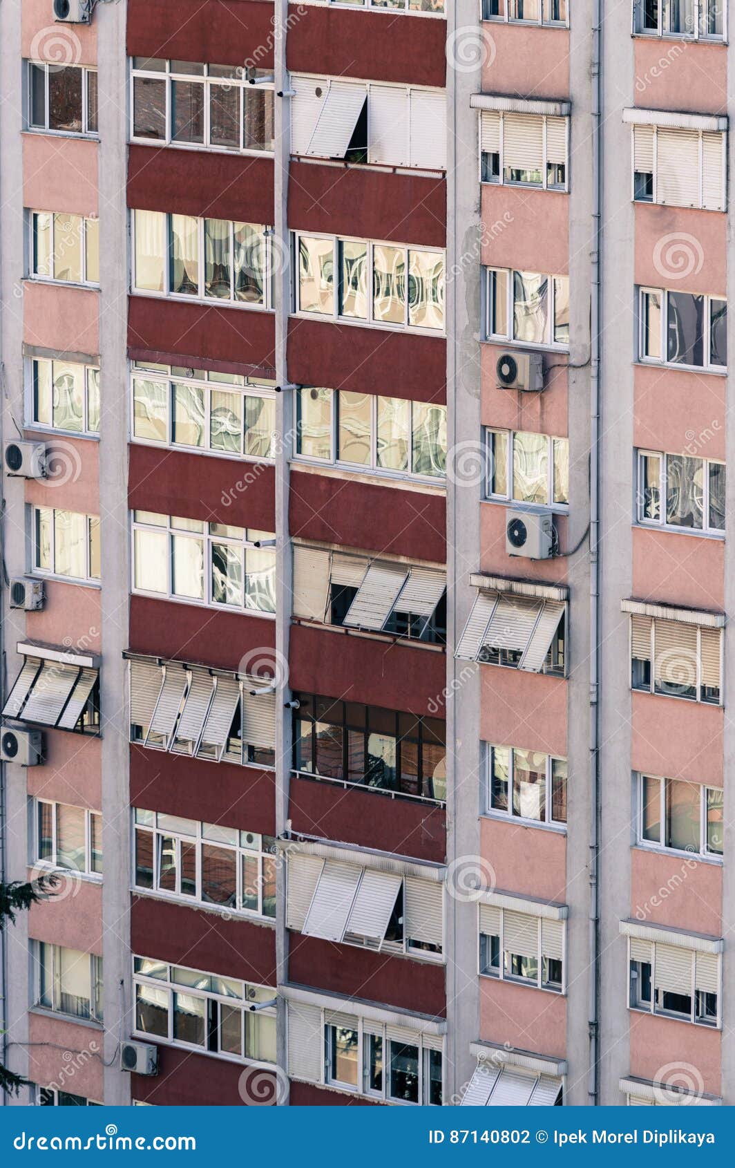 Front View of Urban Residential Building Stock Photo - Image of large ...