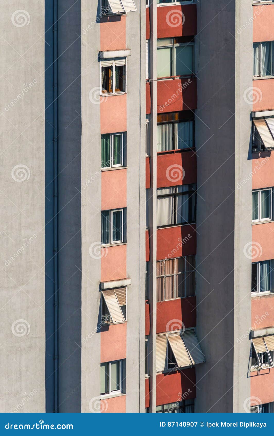 Front View of Urban Residential Building Stock Image - Image of house ...