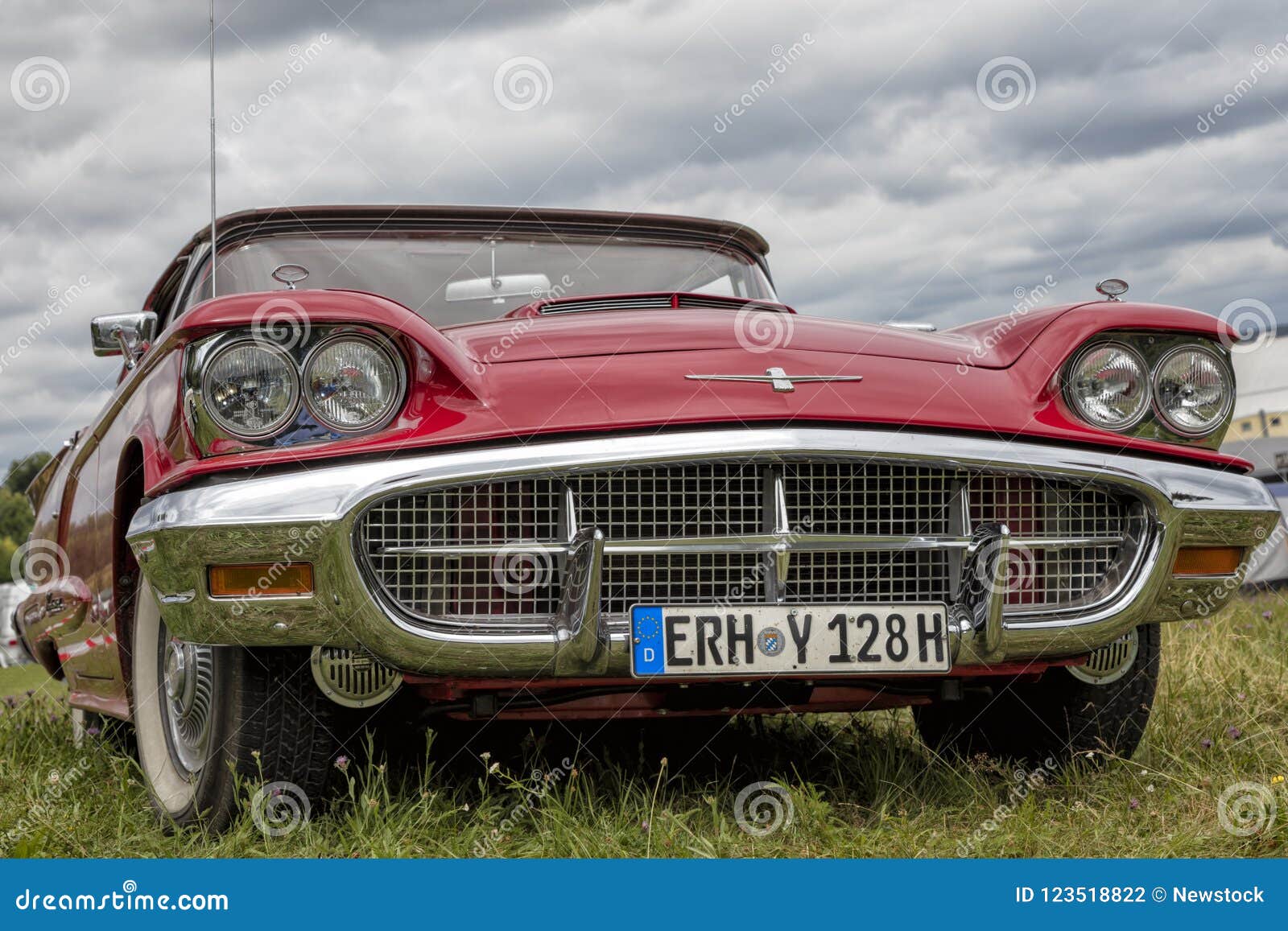 Front View of US Vintage Car Editorial Photography - Image of ...