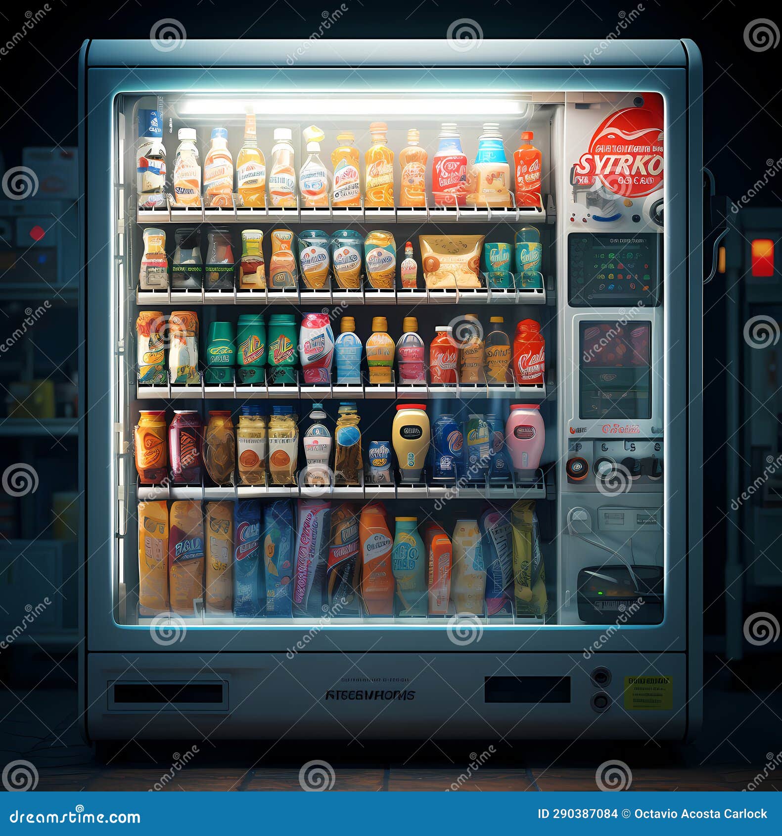 Front View of a Vending Machine Stock Photo - Image of candy, japanese ...