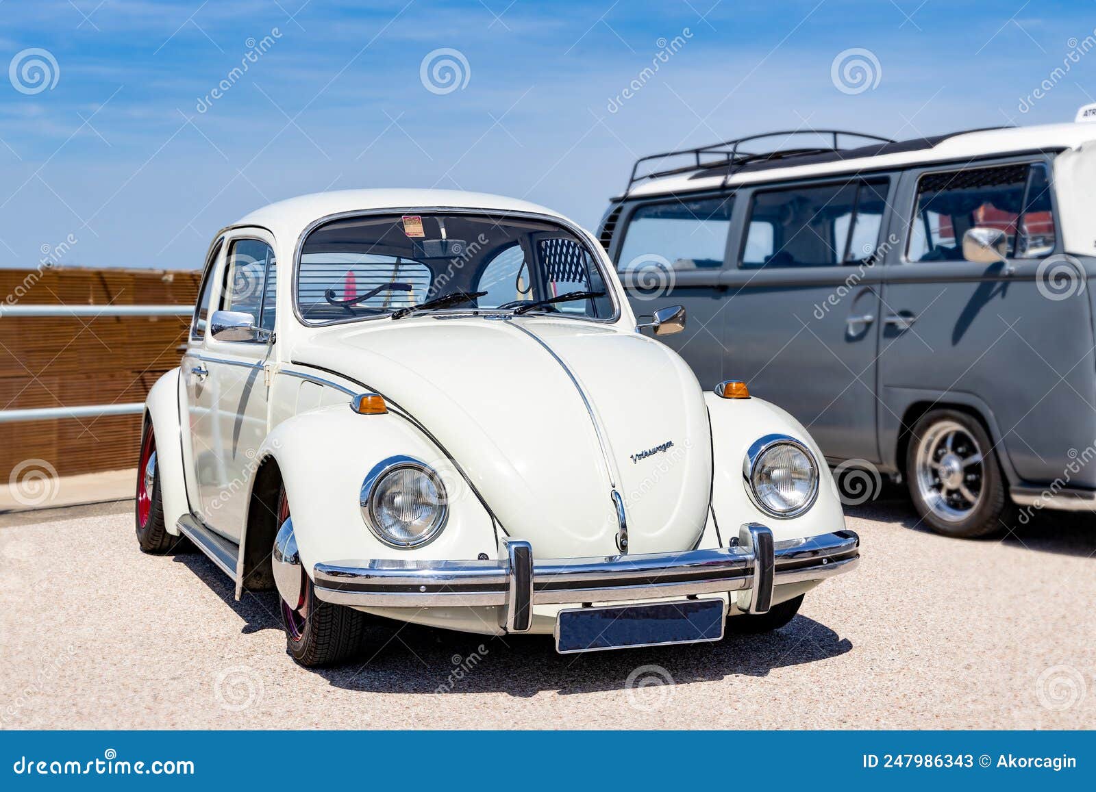 Front View of VW Volkswagen Beetle Famous German Oldtimer. Editorial ...
