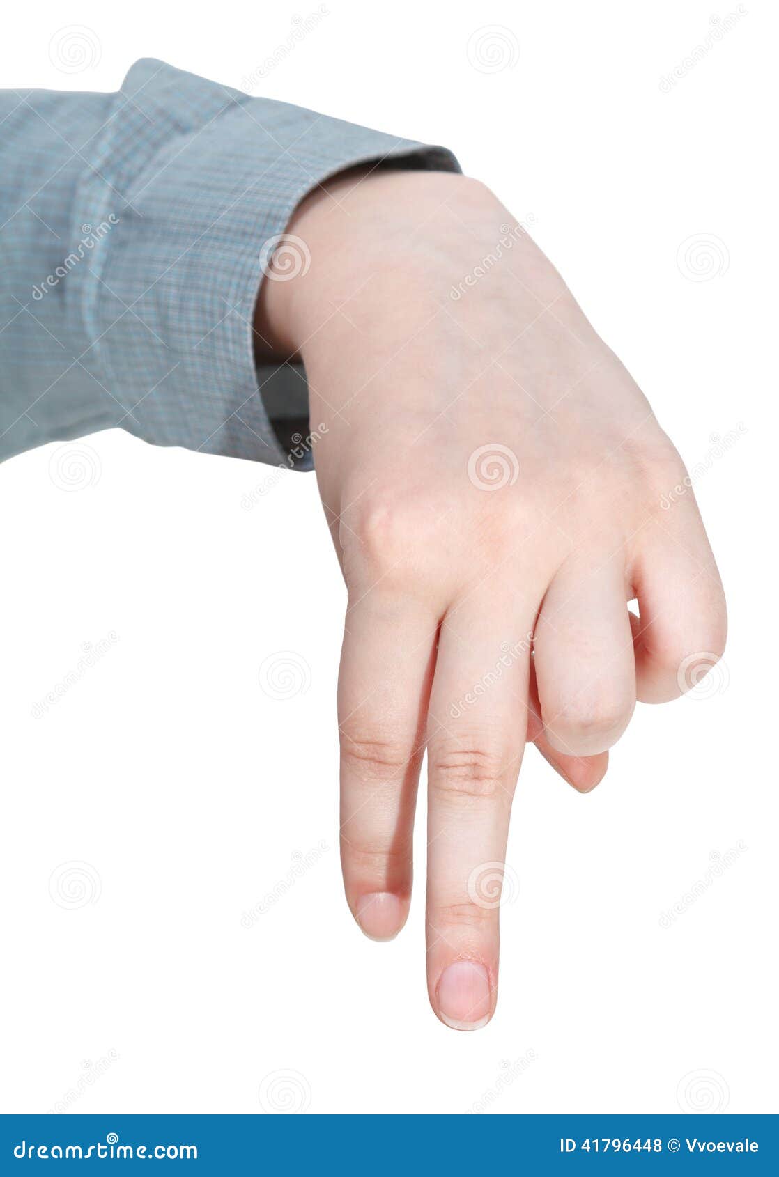 Front View of Walking Finger Man - Hand Gesture Stock Photo - Image of ...