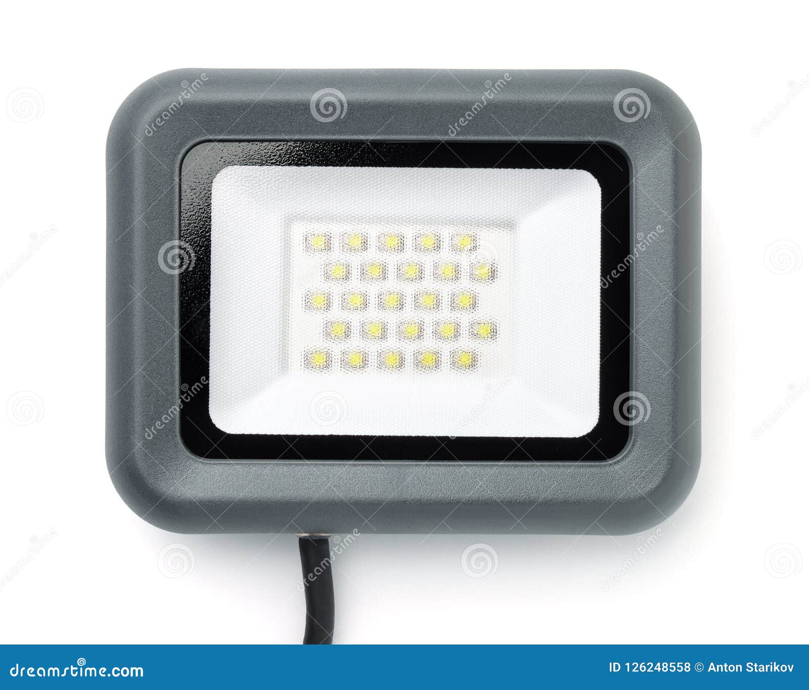 Front View of Wall LED Flood Ligh Stock Photo - Image of glowing ...