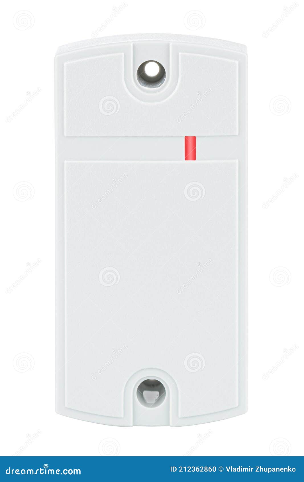 Front View of Wall RFID Reader in White Plastic Case with Red LED Diode ...