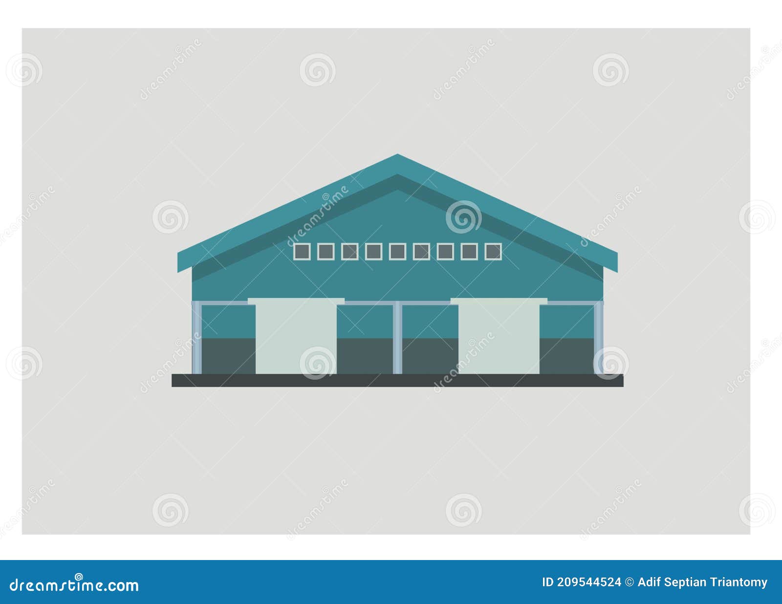 Front View of a Warehouse. Simple Flat Illustration Stock Vector ...