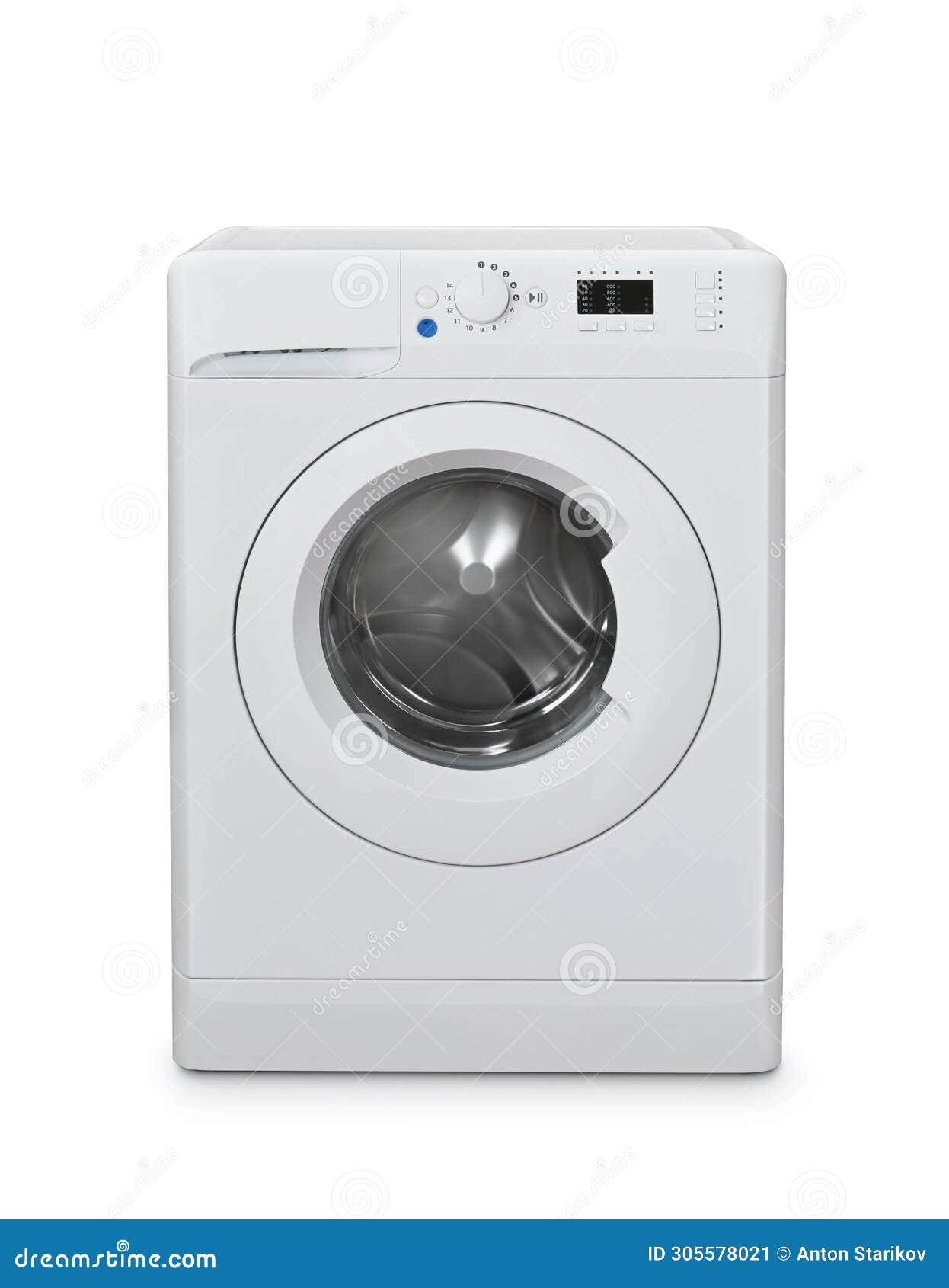 Front View of Washing Machine Stock Illustration - Illustration of ...