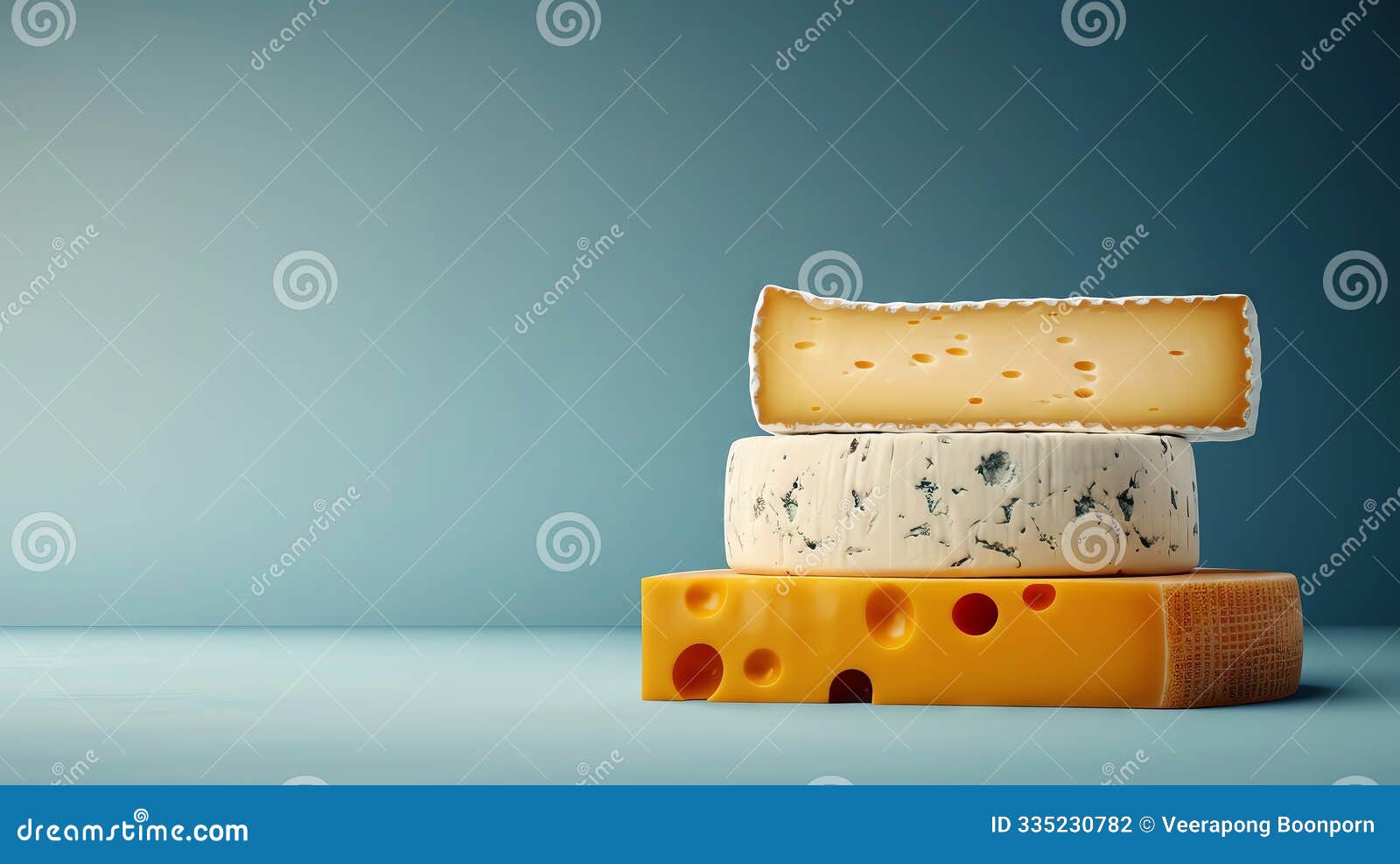 Front View Watercolor Drip Flat Design of a Cheeseboard, 3D Render ...