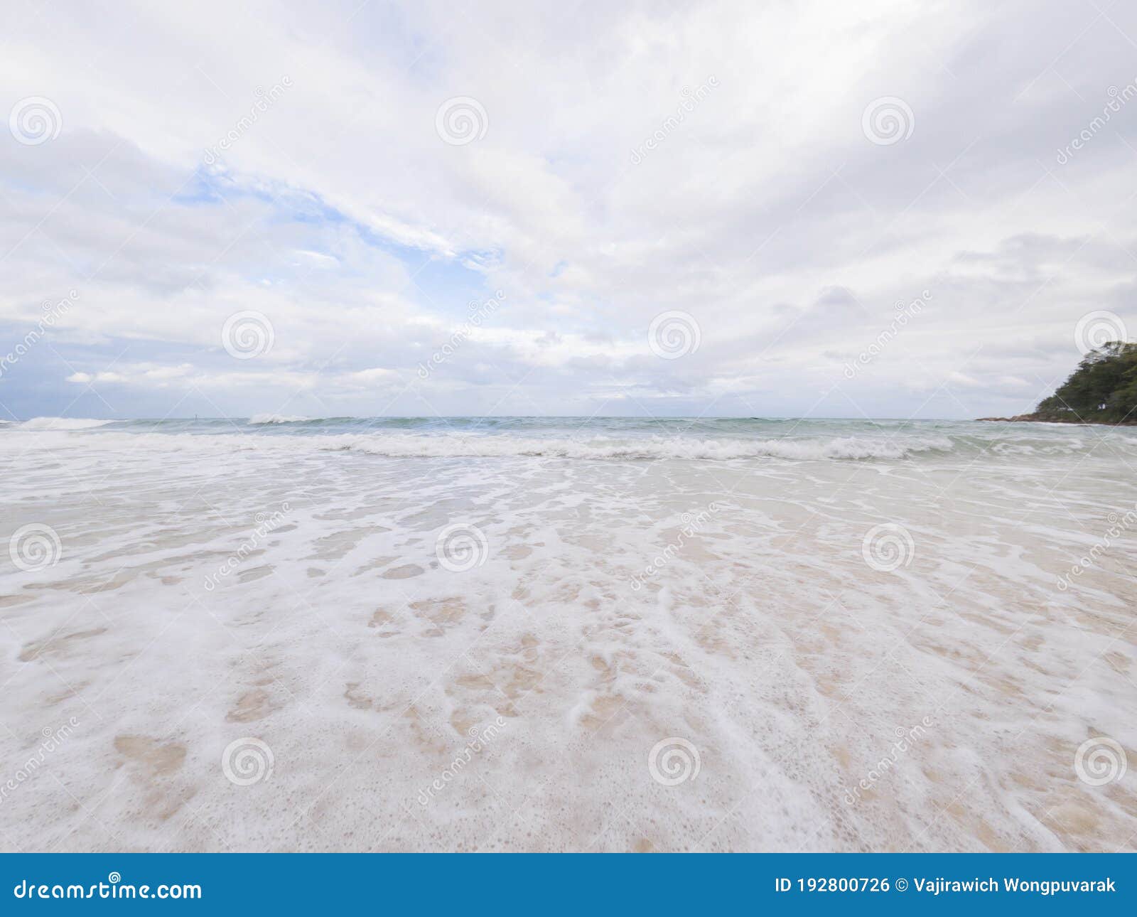Front View of Waves on the Beach, Tavel and Summer Panoramic Background ...