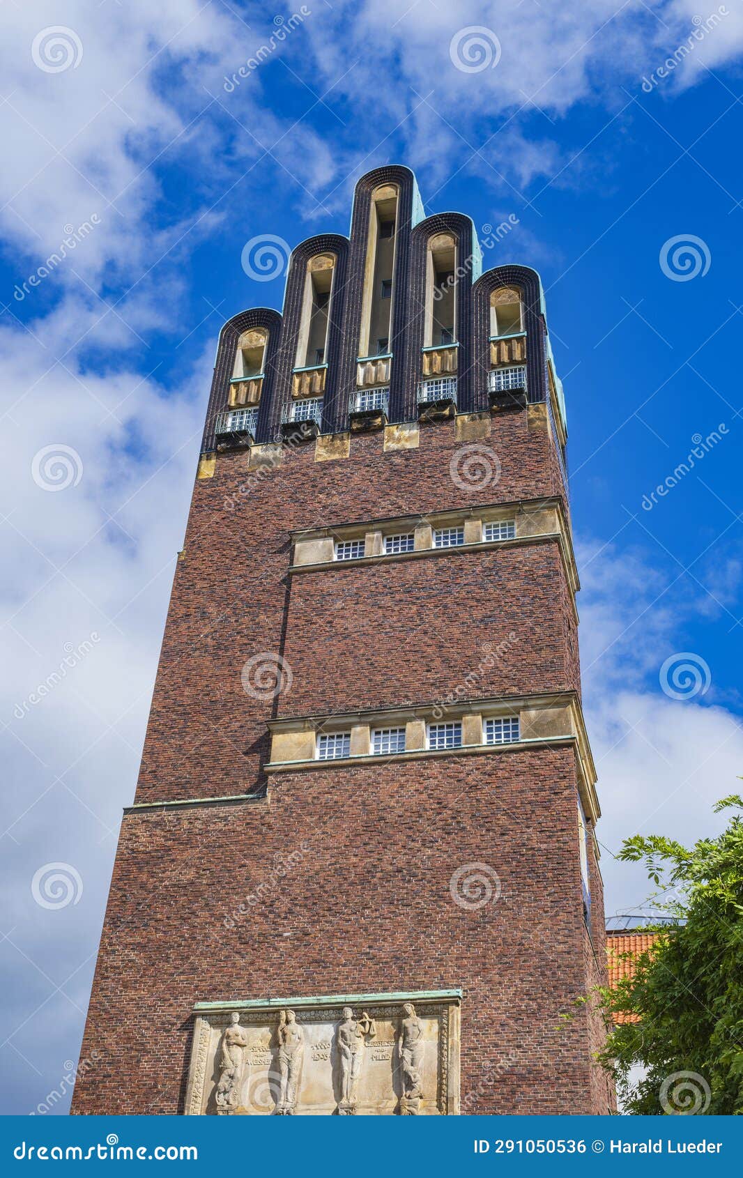 The Wedding Tower in Darmstadt Germany Stock Photo - Image of city ...