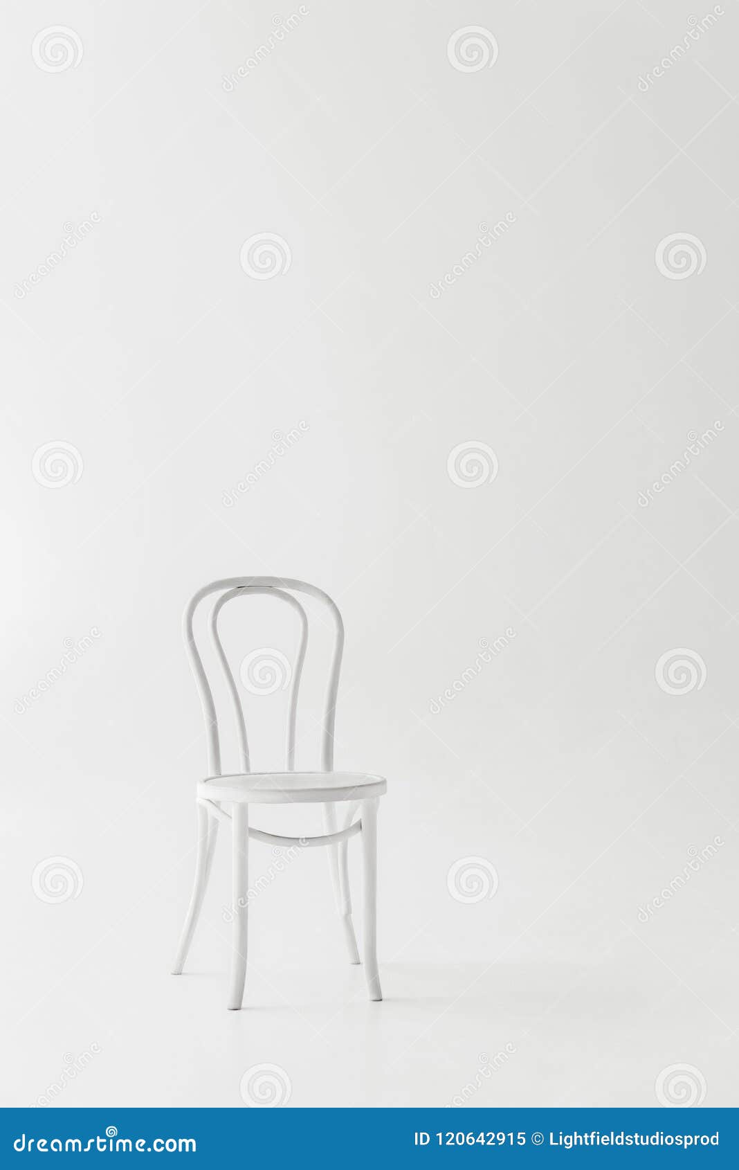 Front view of white chair stock image. Image of simplicity - 120642915