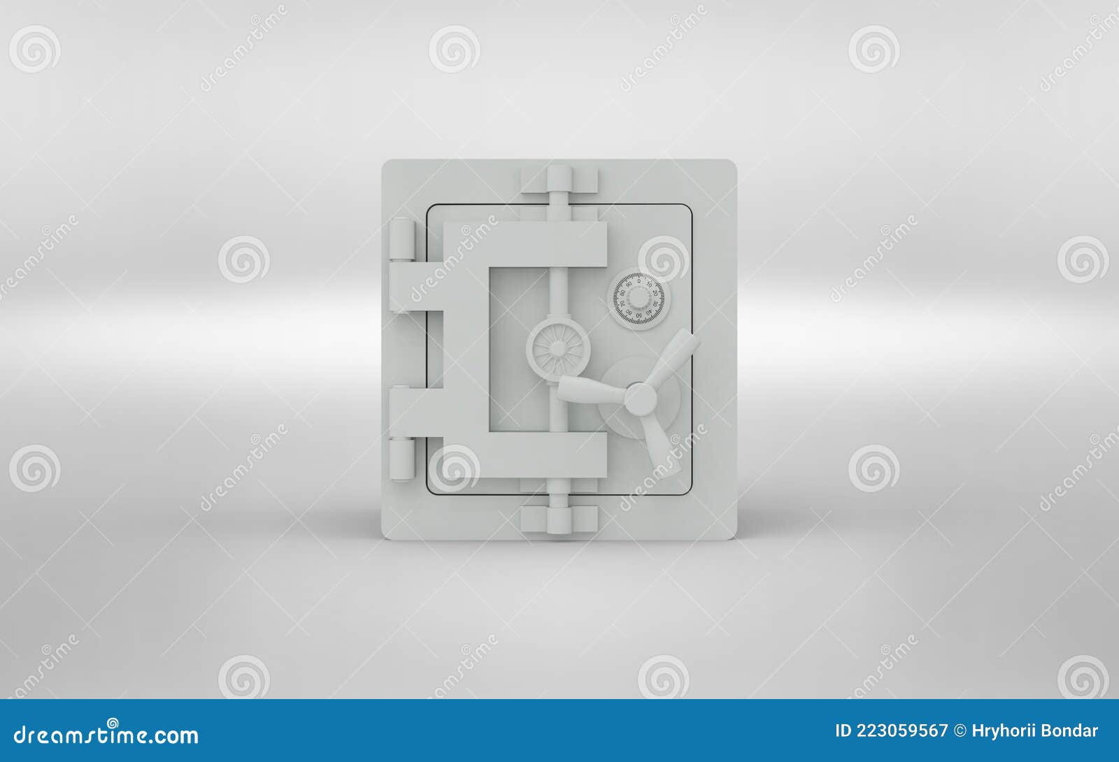 Safe Box with Padlock 3d Image Stock Illustration - Illustration of ...