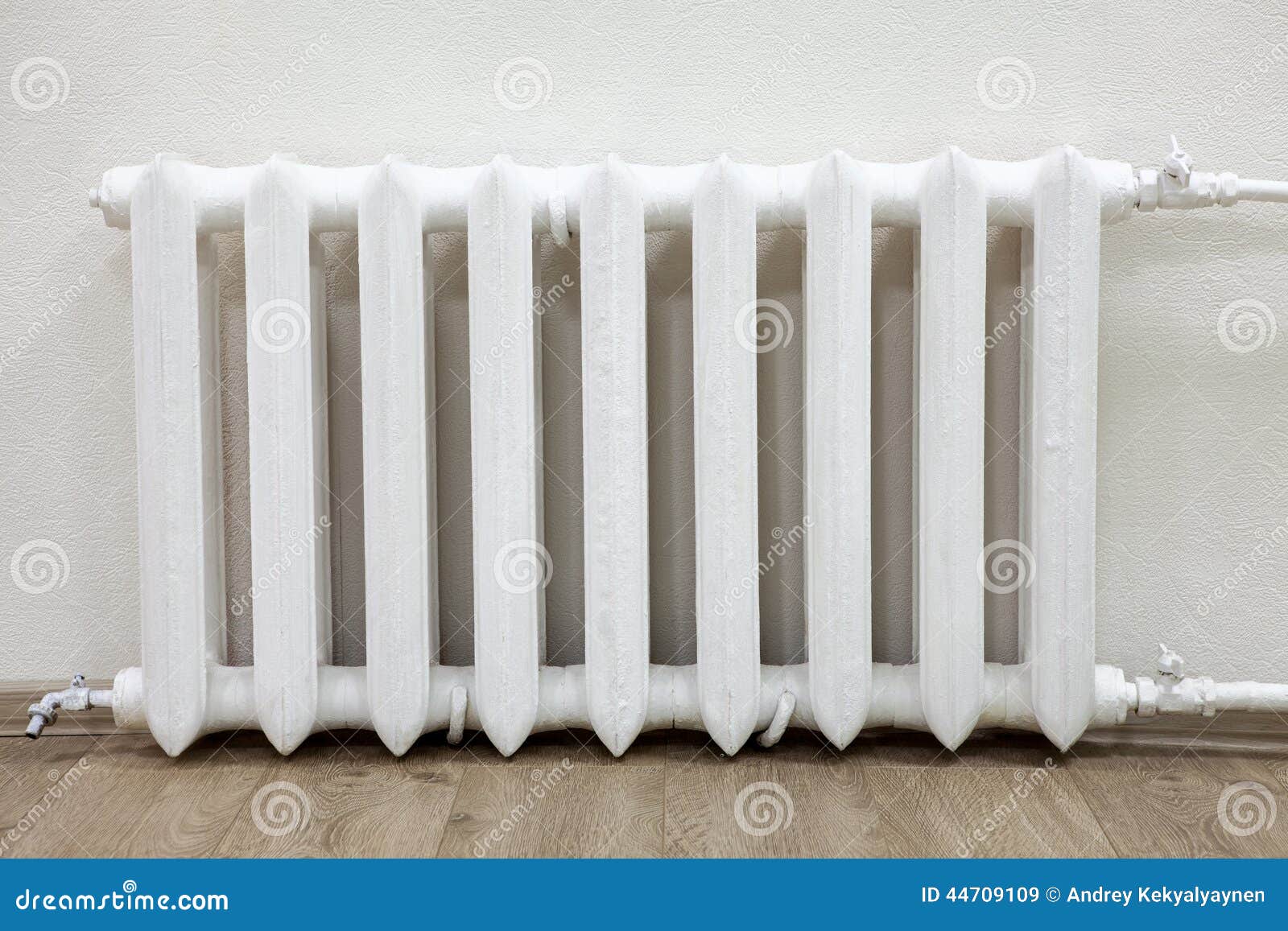Front View White Iron Radiator Central Heating is in Room Stock Image ...