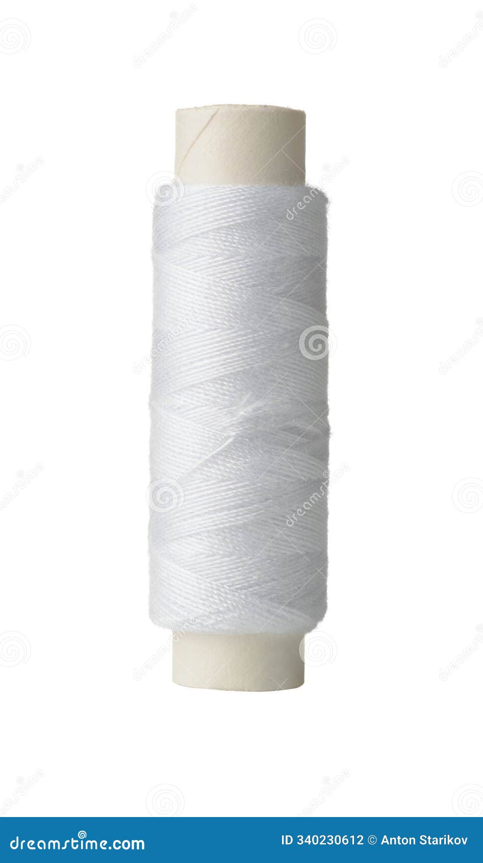 Front View of White Sewing Thread Spool Stock Photo - Image of object ...
