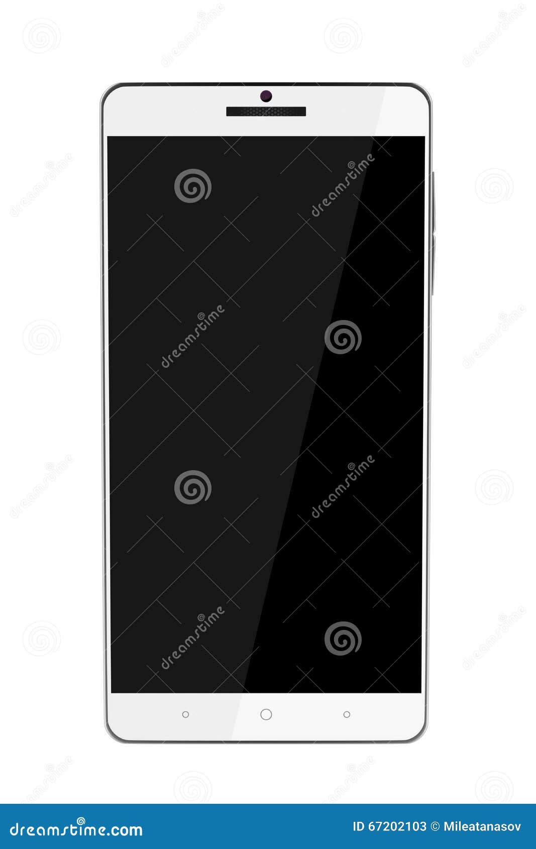 Front View of White Smartphone Stock Illustration - Illustration of ...