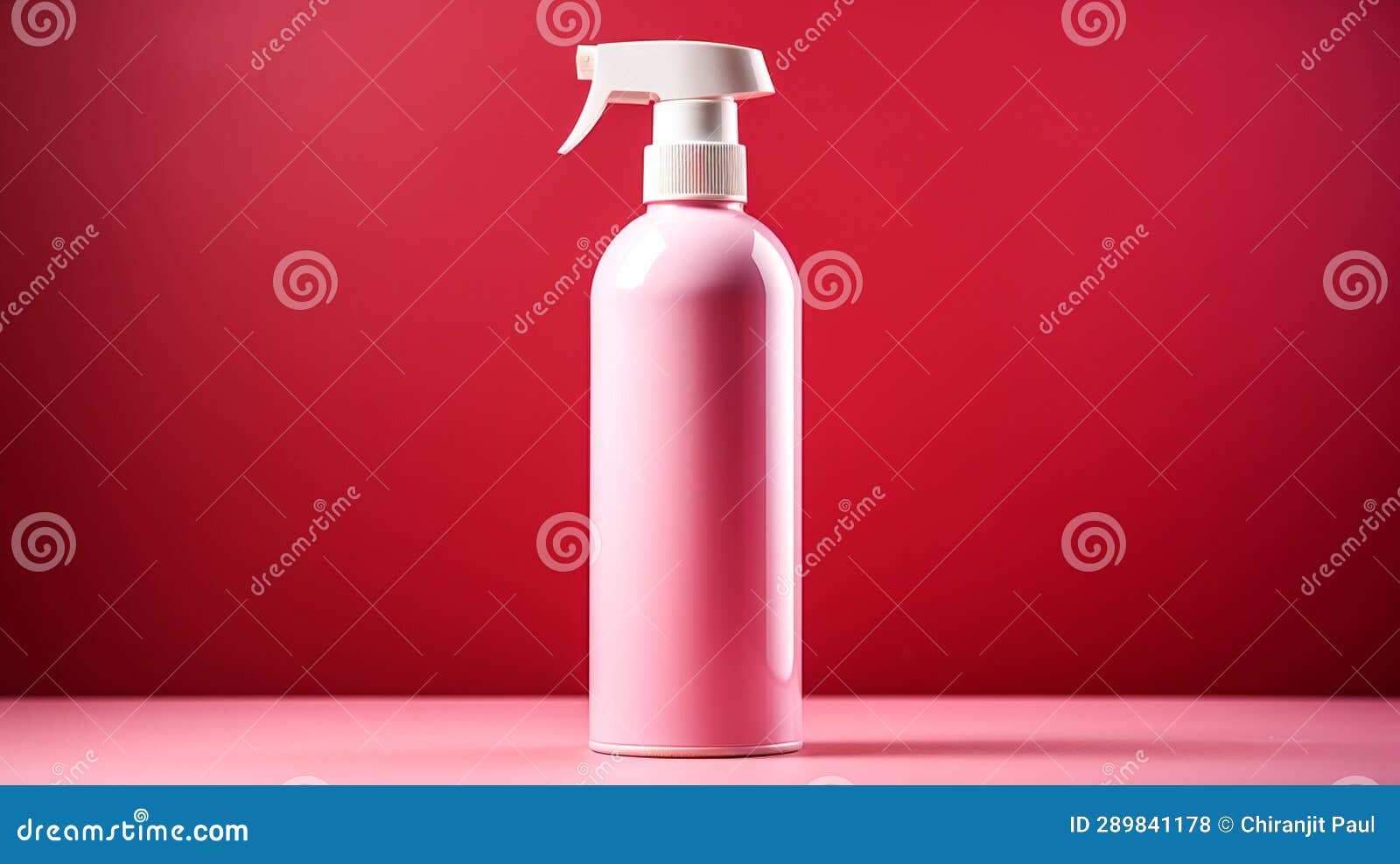A Front View White Spray Bottle on Pink Background Stock Photo - Image ...