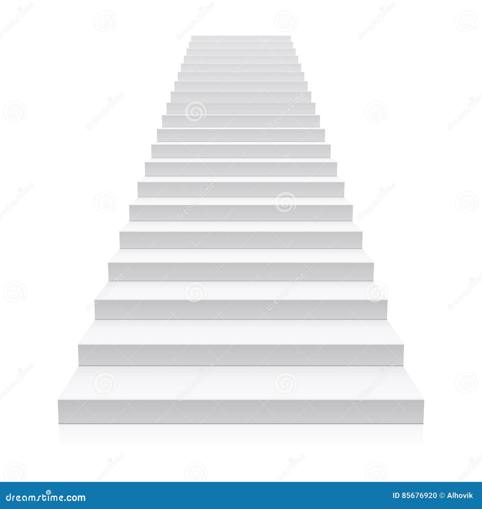 Front View of White Staircase Stock Vector - Illustration of concept ...
