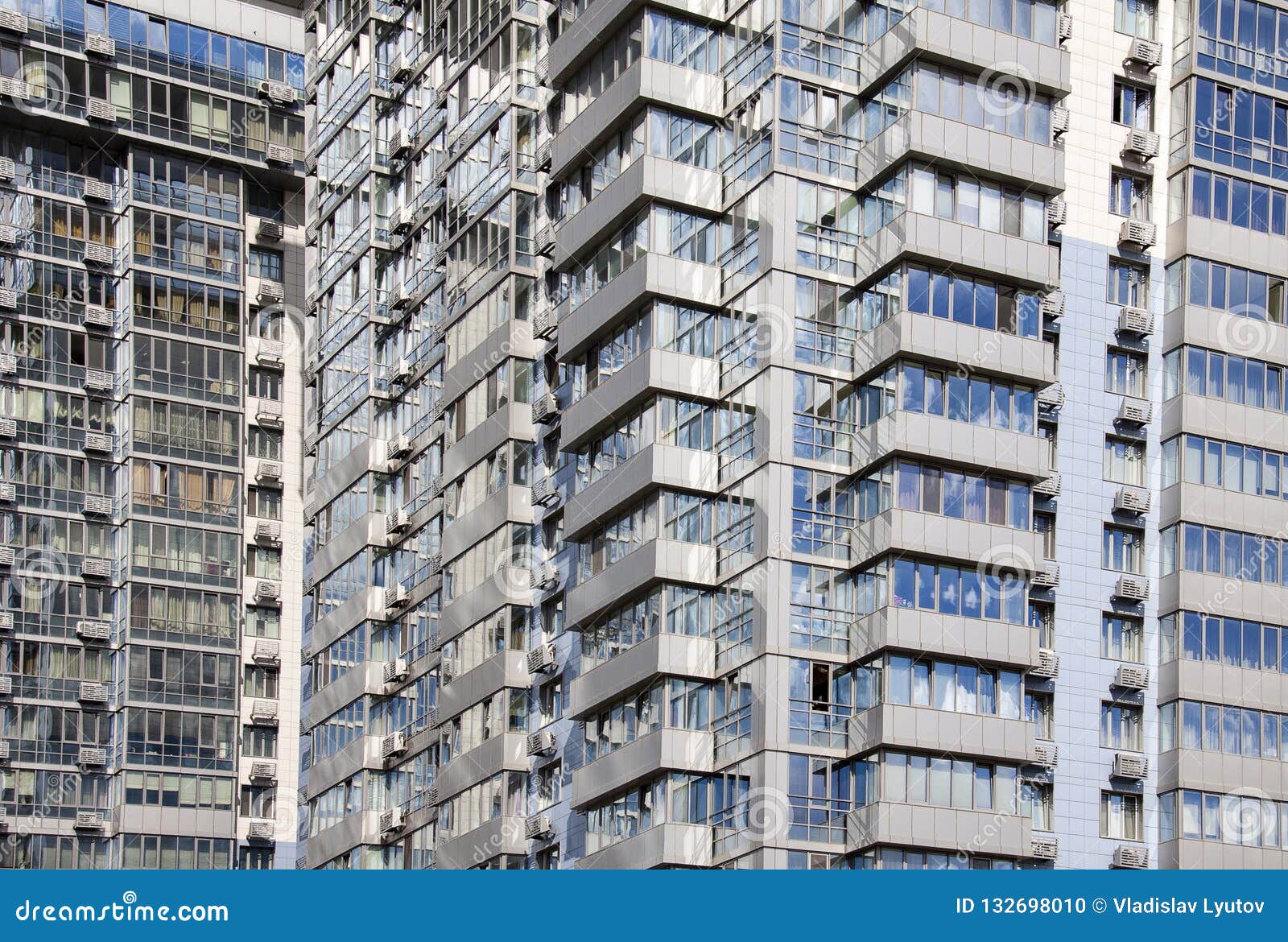Front View Window of New Construction Stock Photo - Image of glass ...