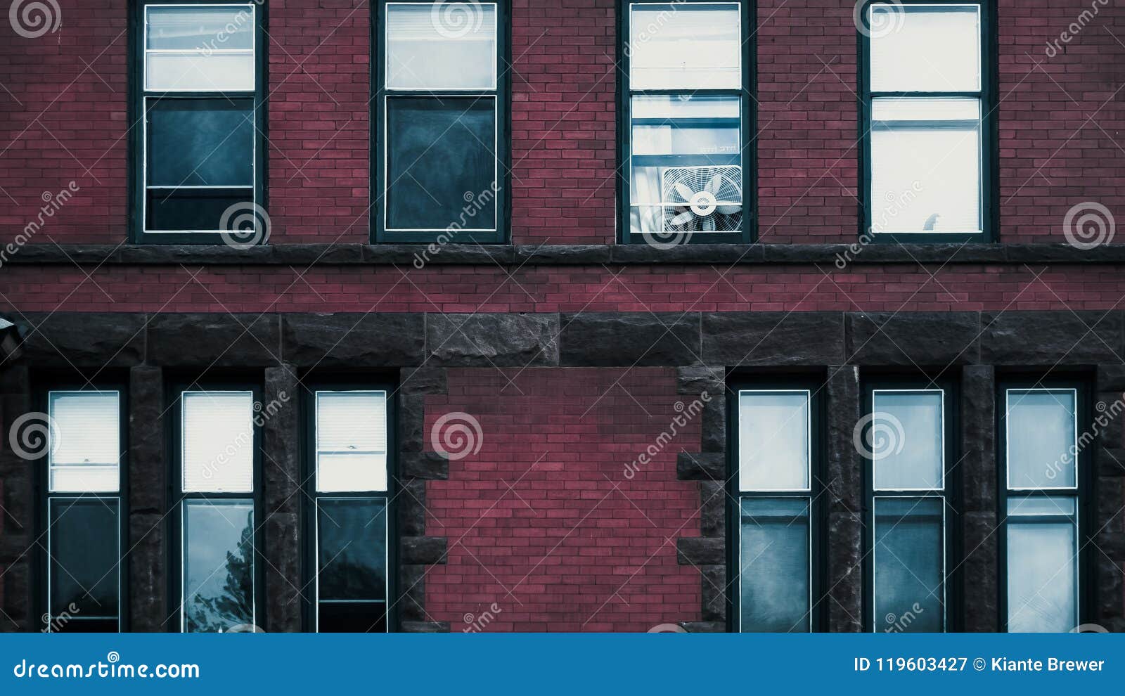 The Front View of Windows of Apartment Stock Image - Image of window ...