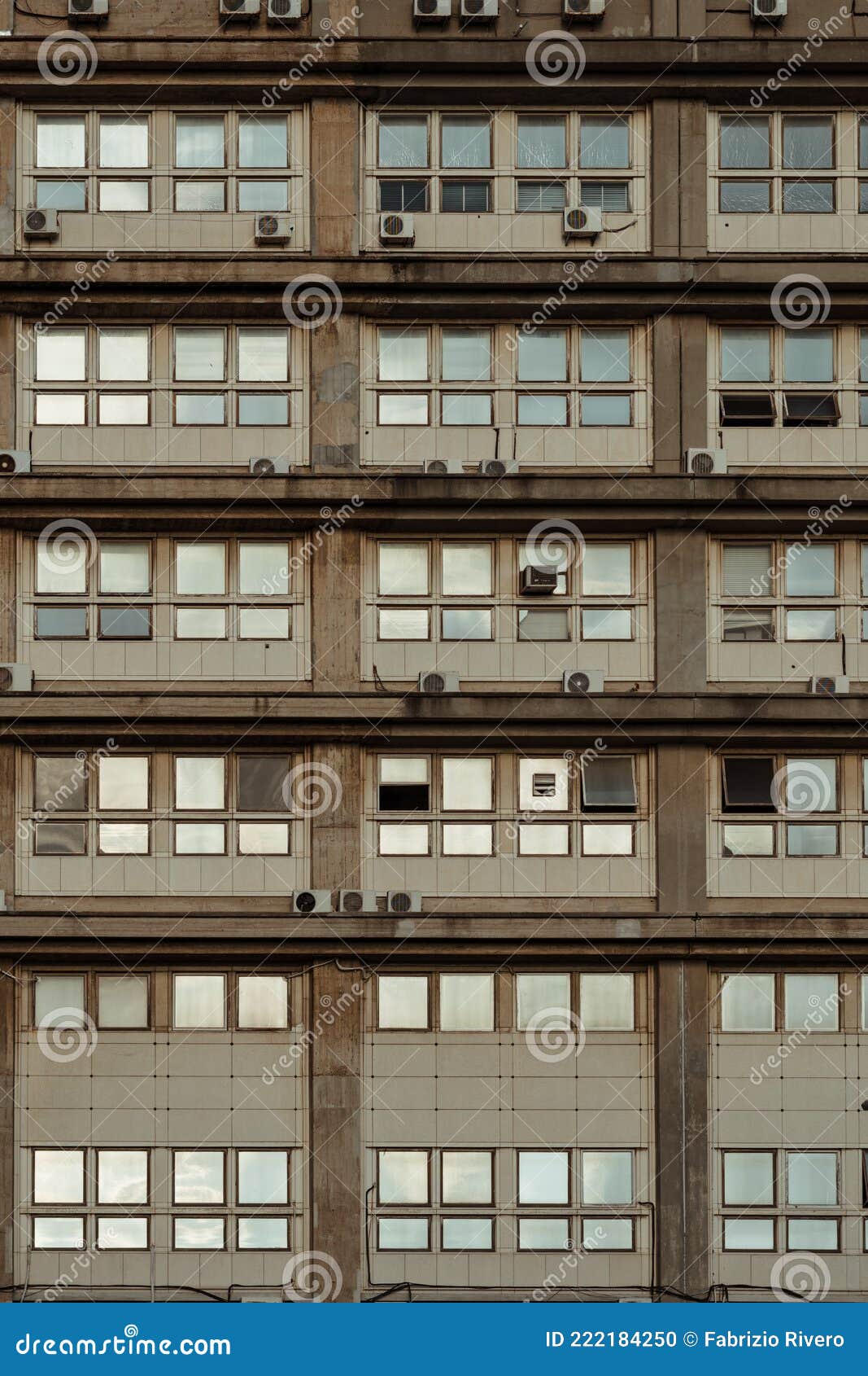Front View of the Windows of an Old Building Stock Photo - Image of ...
