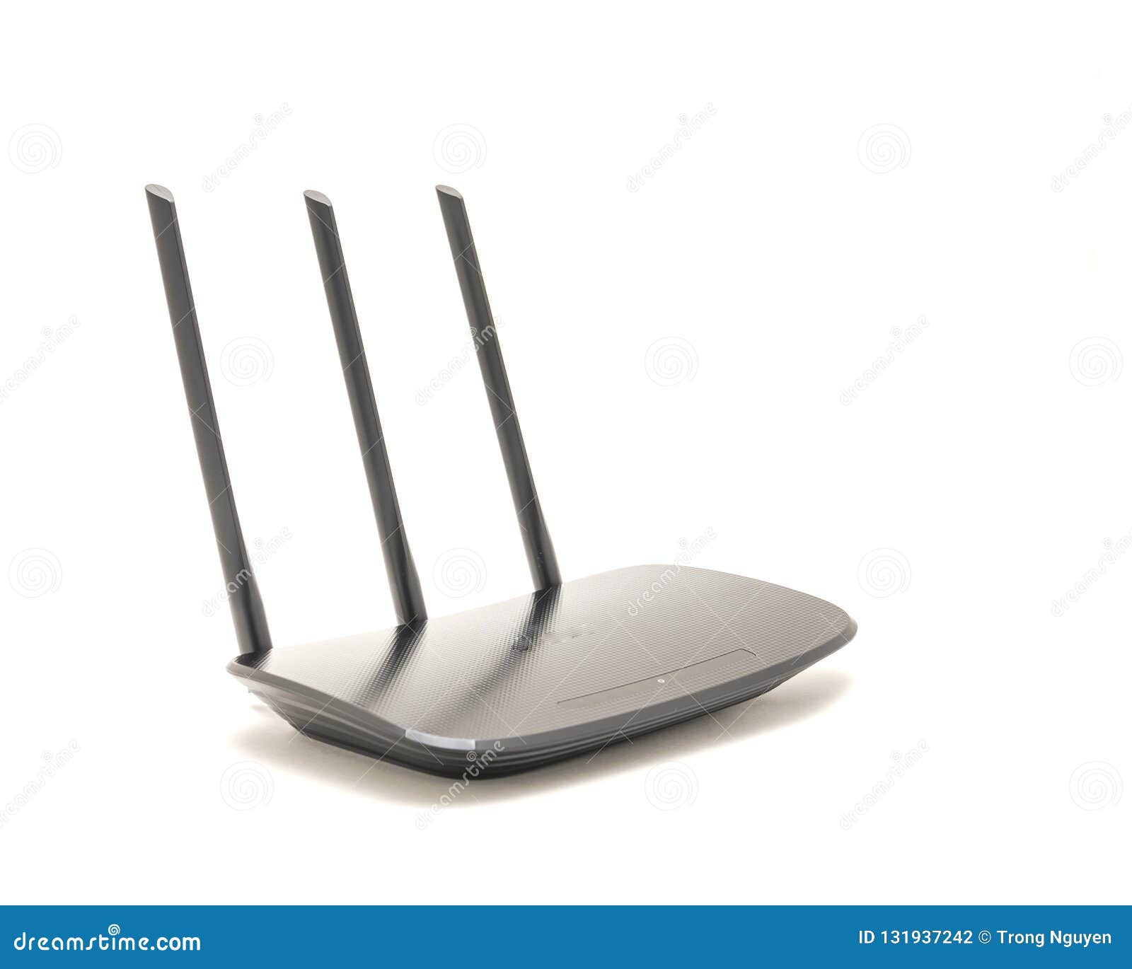 Front View of Wireless Router Cable Modem Isolated on White Back Stock ...