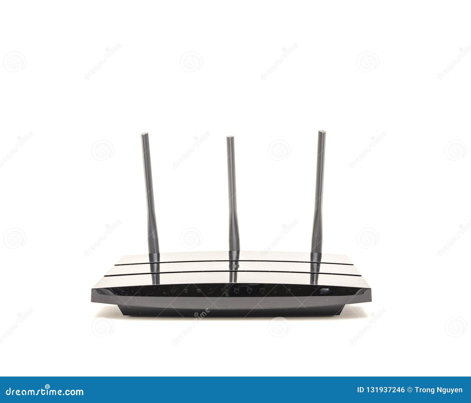Front View of Wireless Router Cable Modem Isolated on White Back Stock ...