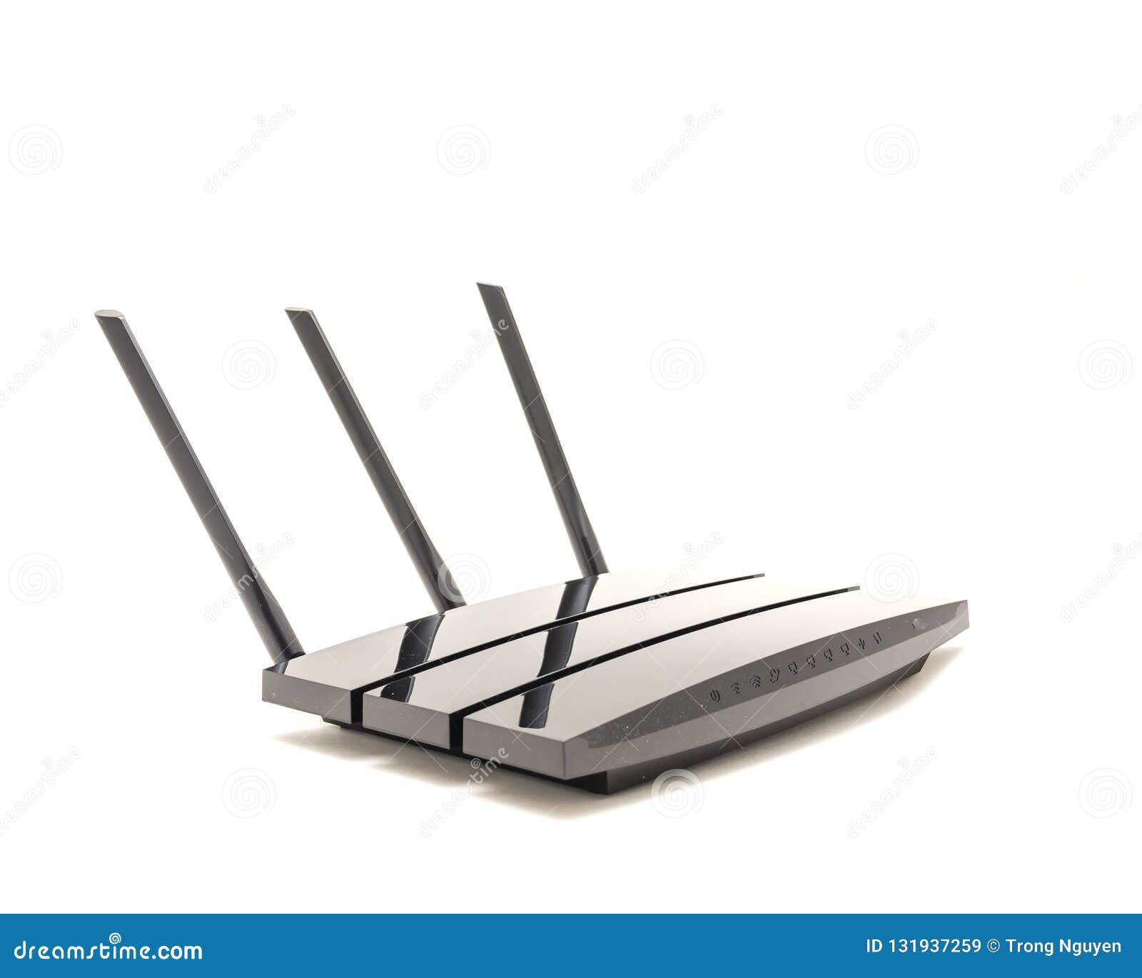 Front View of Wireless Router Cable Modem Isolated on White Back Stock ...