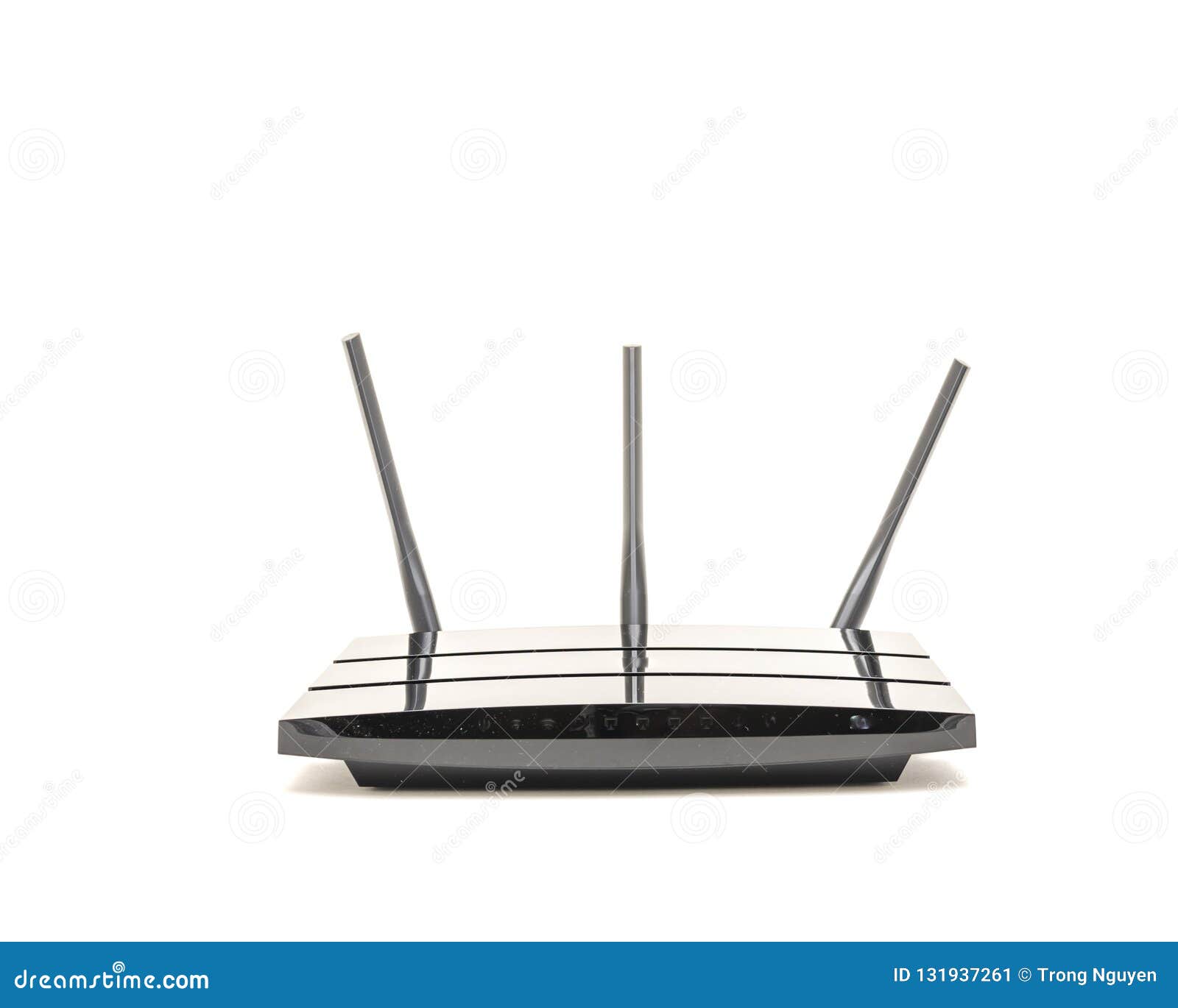 Front View of Wireless Router Cable Modem Isolated on White Back Stock ...