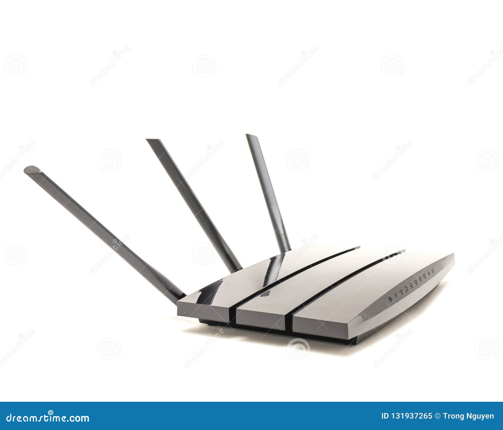 Front View of Wireless Router Cable Modem Isolated on White Back Stock ...