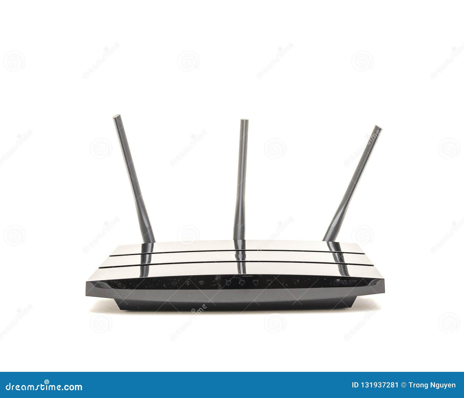 Front View of Wireless Router Cable Modem Isolated on White Back Stock ...