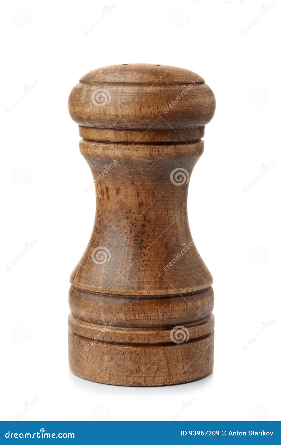 Front View of Wooden Salt Shaker Stock Image - Image of powder ...