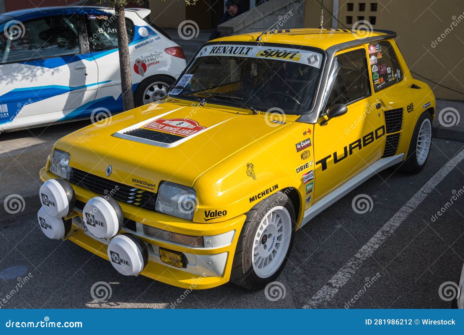 Front View of a Yellow Renault 5 Turbo on the Street Editorial ...