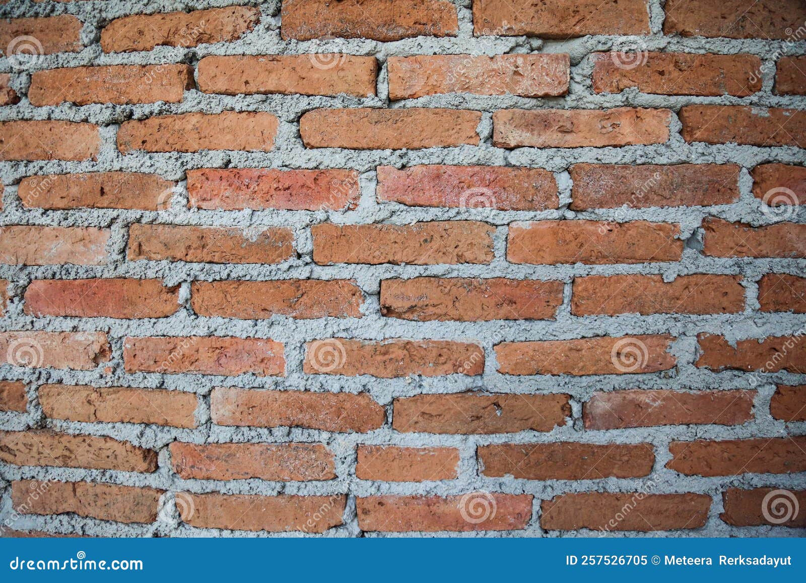 Red Brick Blocks and Bare Cement Mixed Together Stock Image - Image of ...