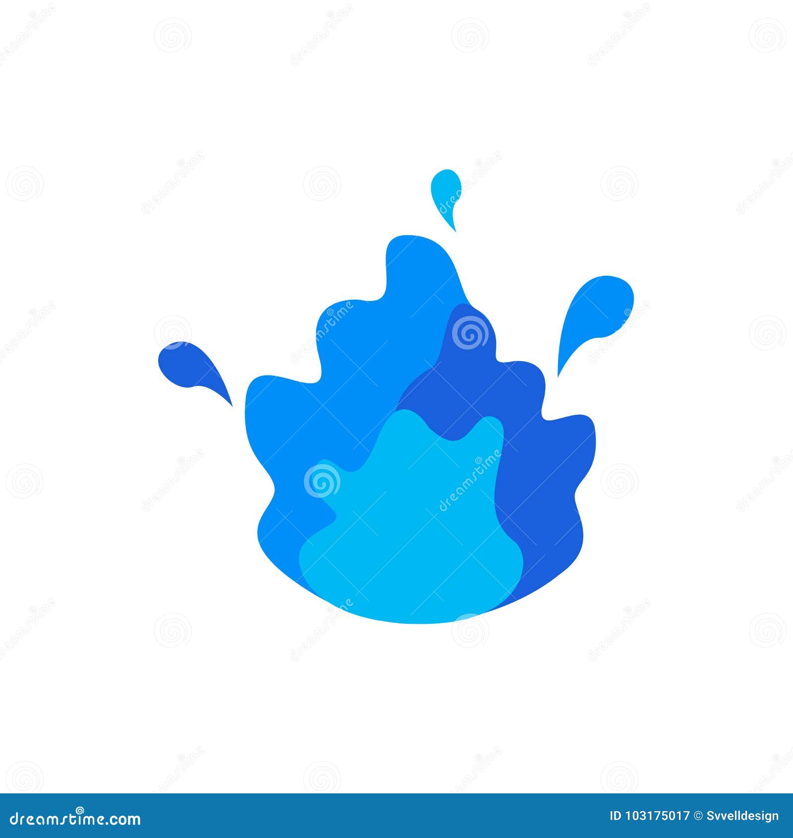 Front Water Splash ilustración del vector. Ilustración de fluir - 103175017