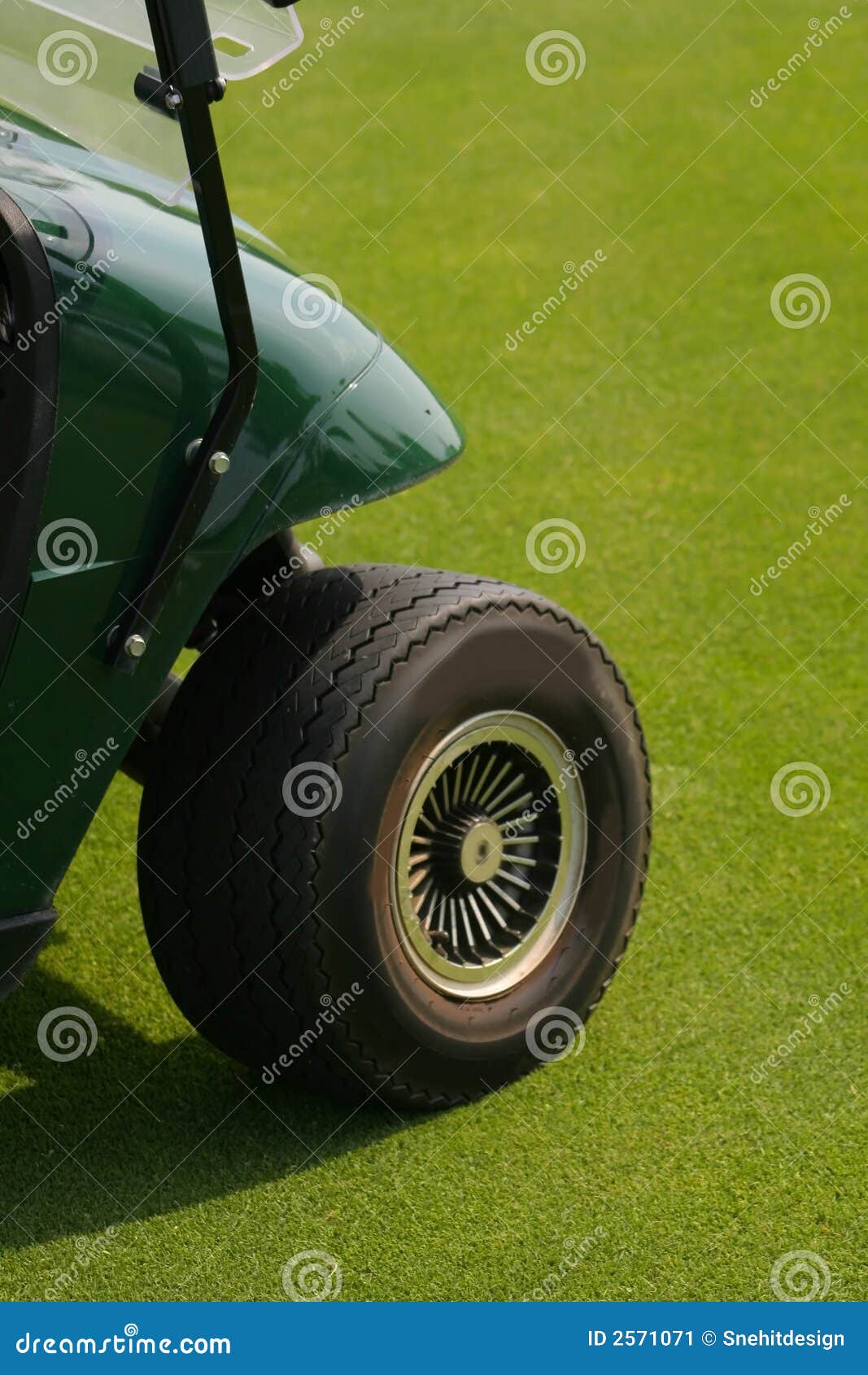 Front Wheel of Golf Cart stock image. Image of club, golf - 2571071