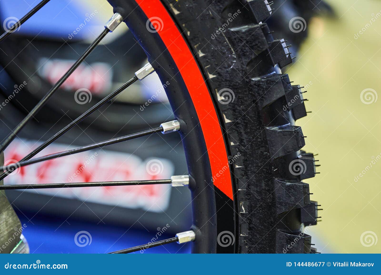 The Front Wheel of a Modern Motorcycle Stock Image - Image of motorbike ...