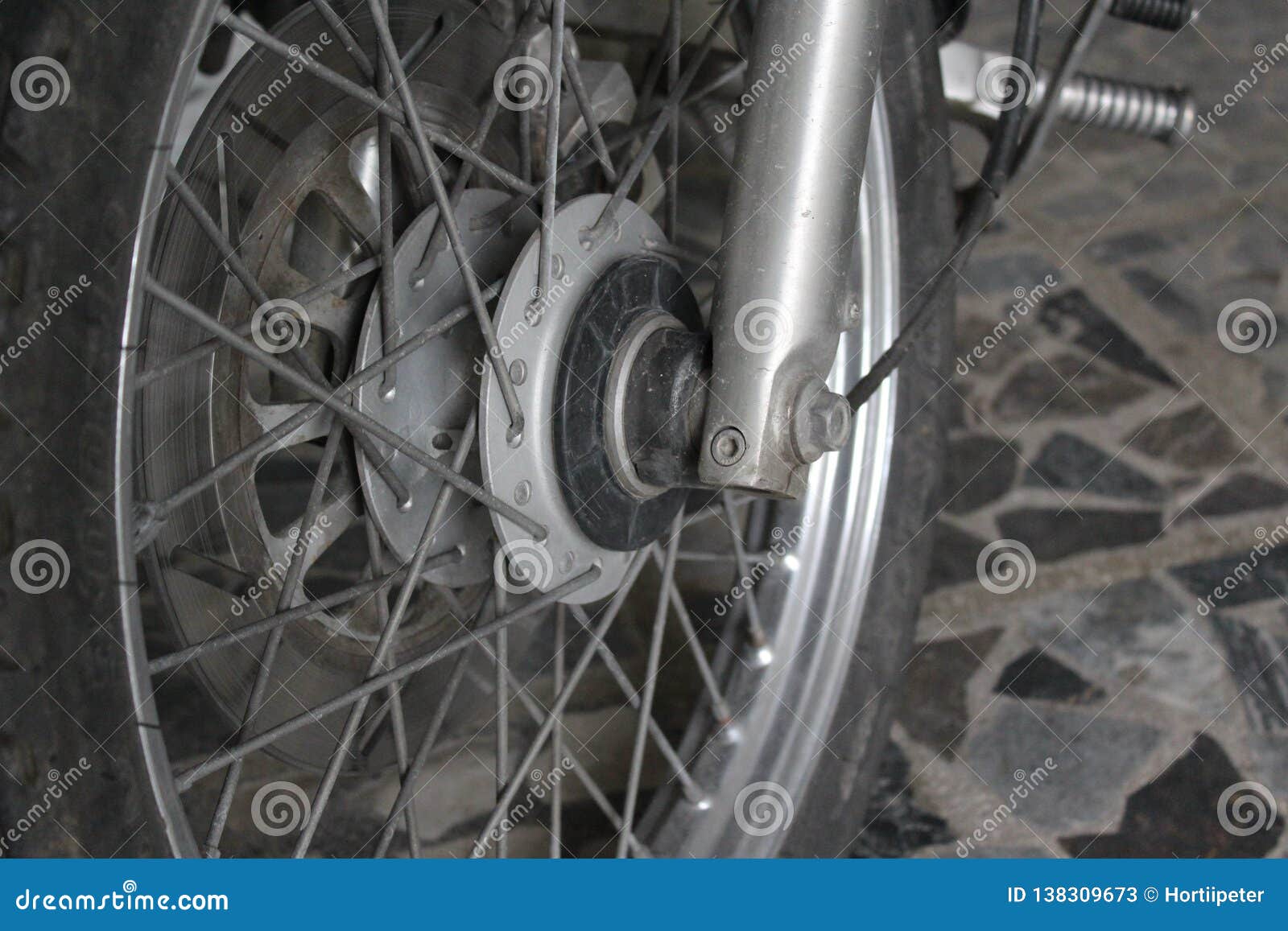 The Front Wheel of the Motor Stock Image - Image of background ...