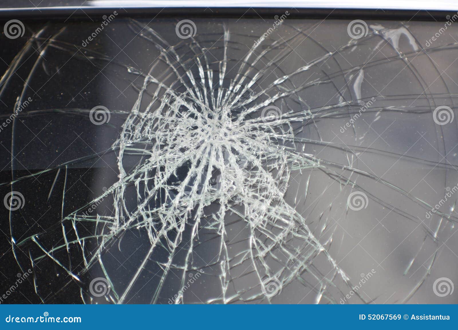 Front Window the Car Crashed. Stock Image - Image of design, glass ...