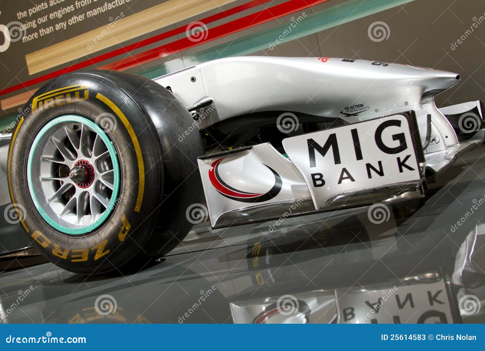 Front Wing of Silver Mercedes F1 Car Editorial Stock Photo - Image of ...