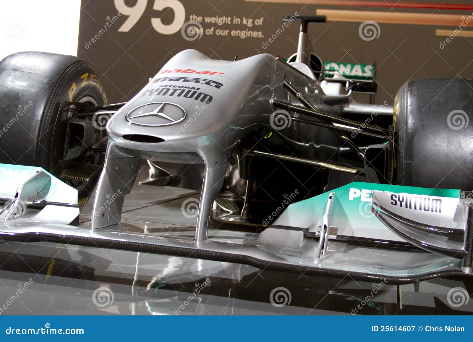 Front Wing of Silver Mercedes F1 Car Editorial Photography - Image of ...