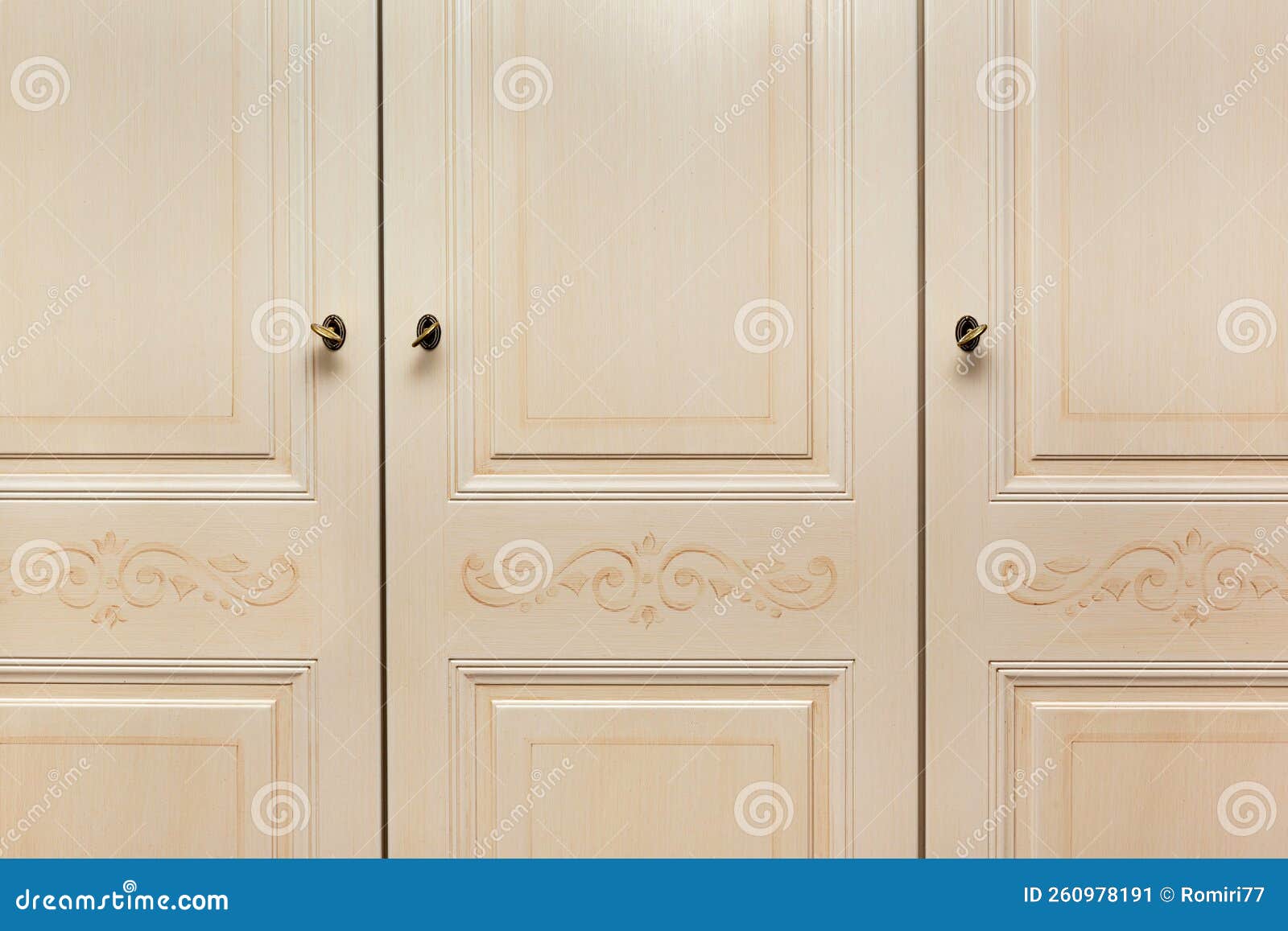 Front Wooden Frame of Door Cabinet with Pattern Stock Image - Image of ...