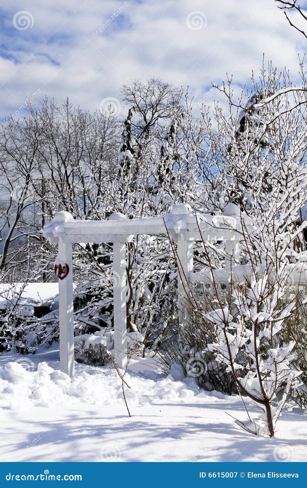 Front Yard of a House in Winter Stock Image - Image of blue, february ...