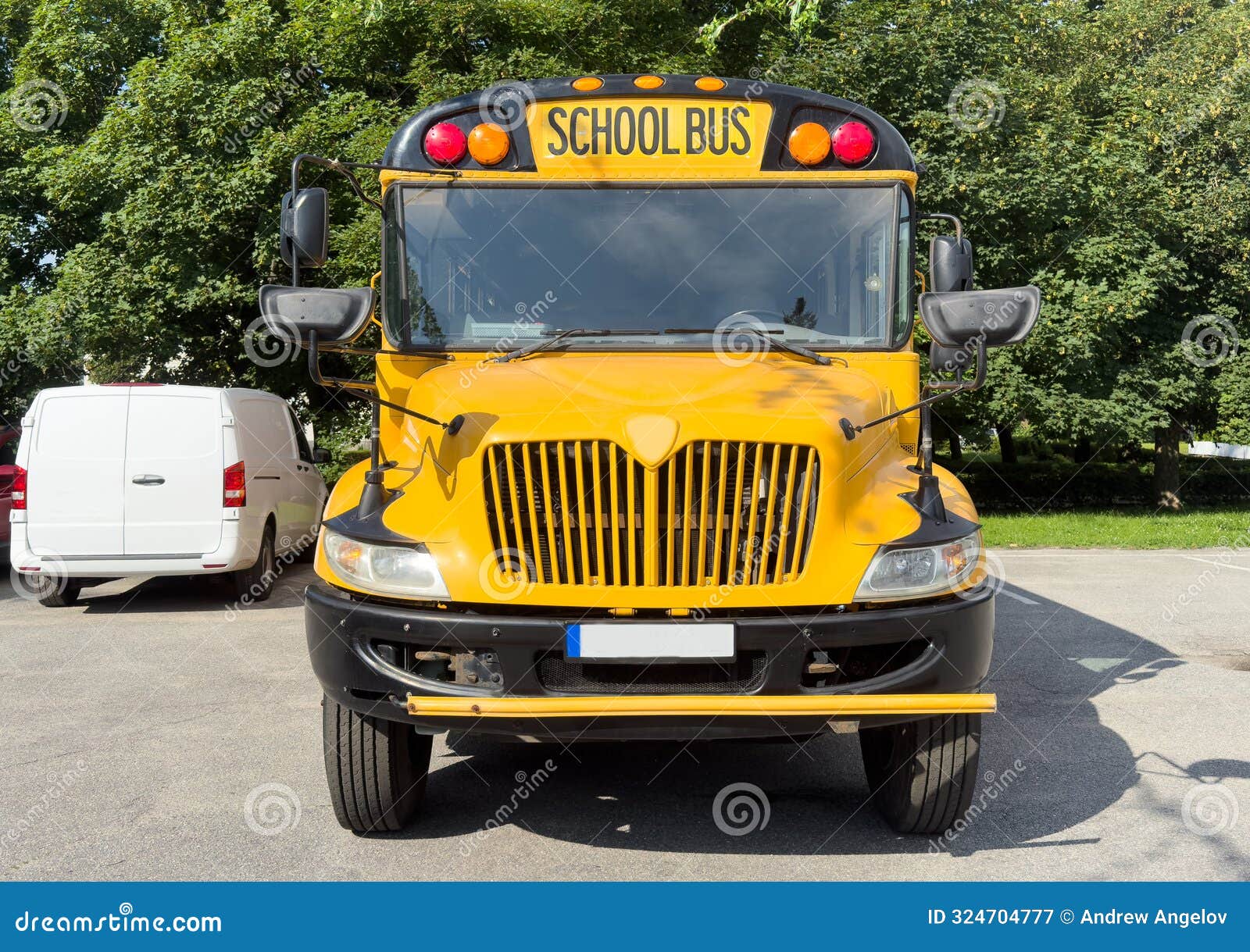The Front of a Yellow School Bus. High Quality Photo Stock Image ...