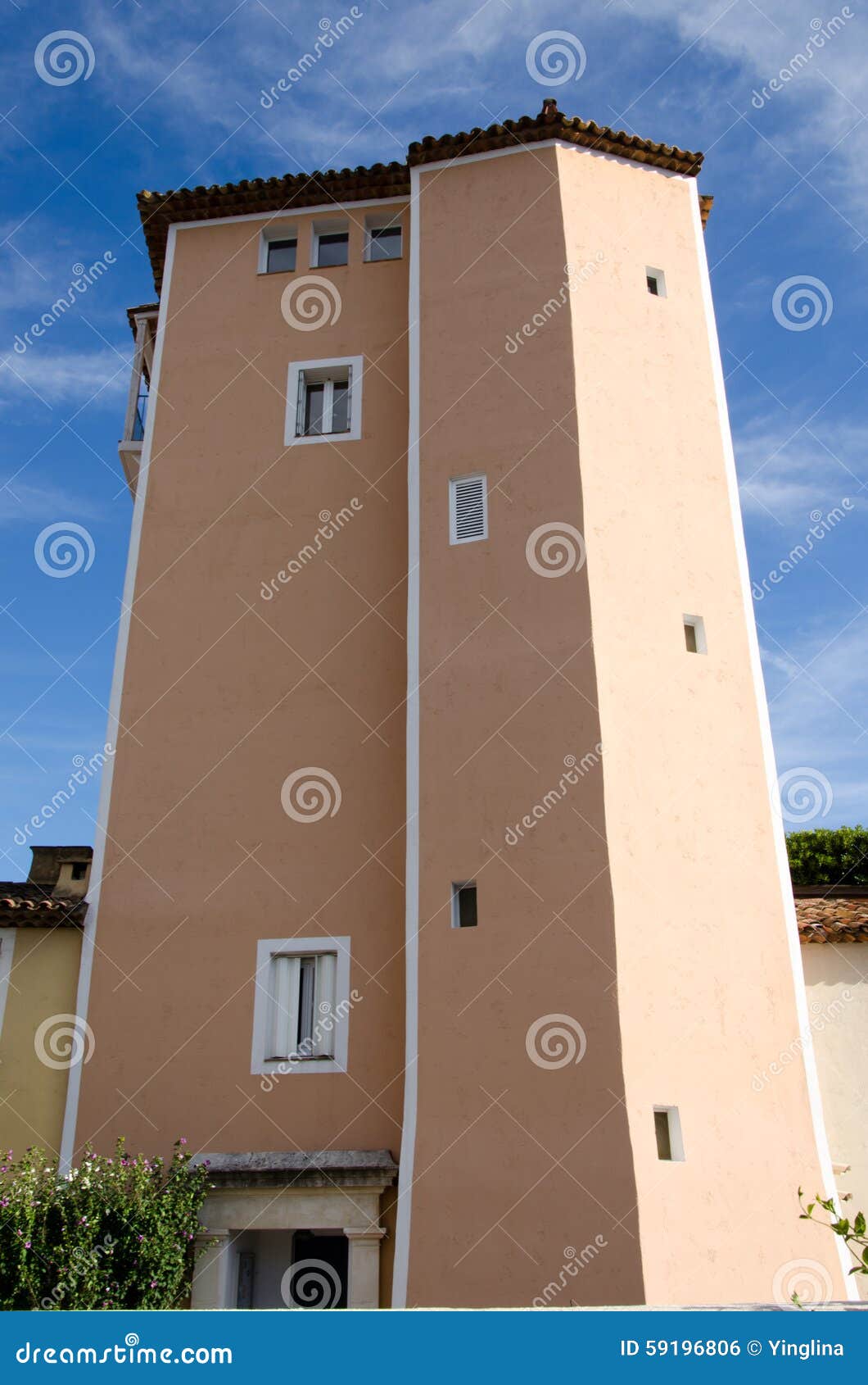 Frontage of buildings stock photo. Image of background - 59196806