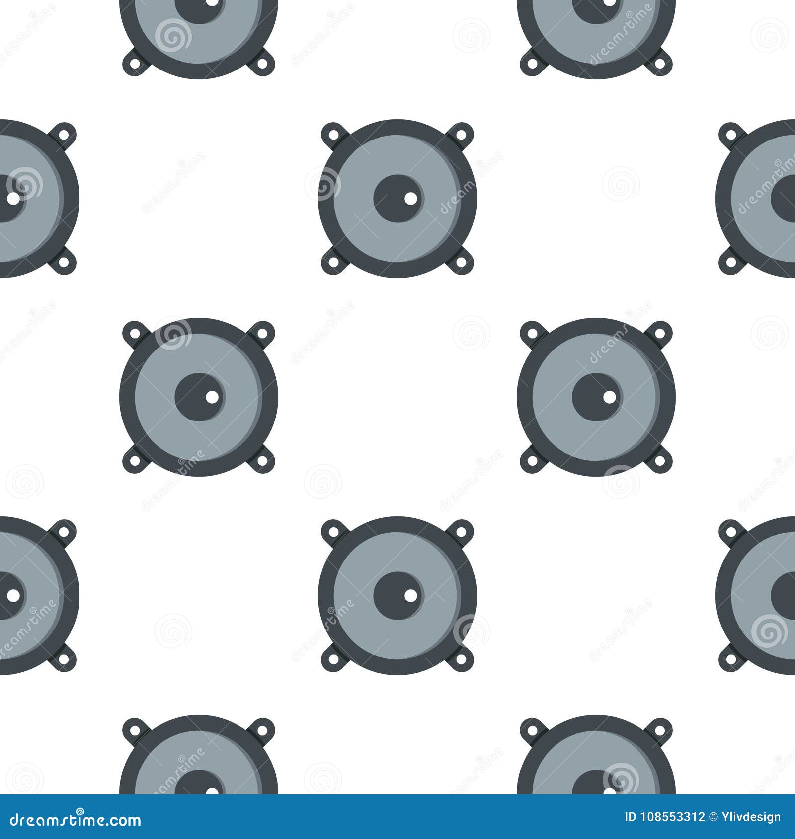 Frontal Audio Speaker Pattern Seamless Stock Vector - Illustration of ...