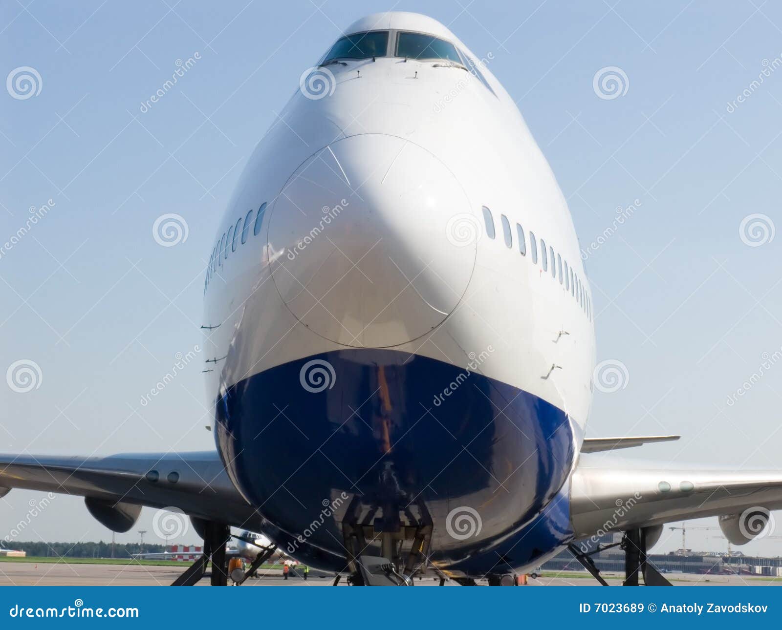 Frontal Shot of Airplane stock image. Image of departure - 7023689