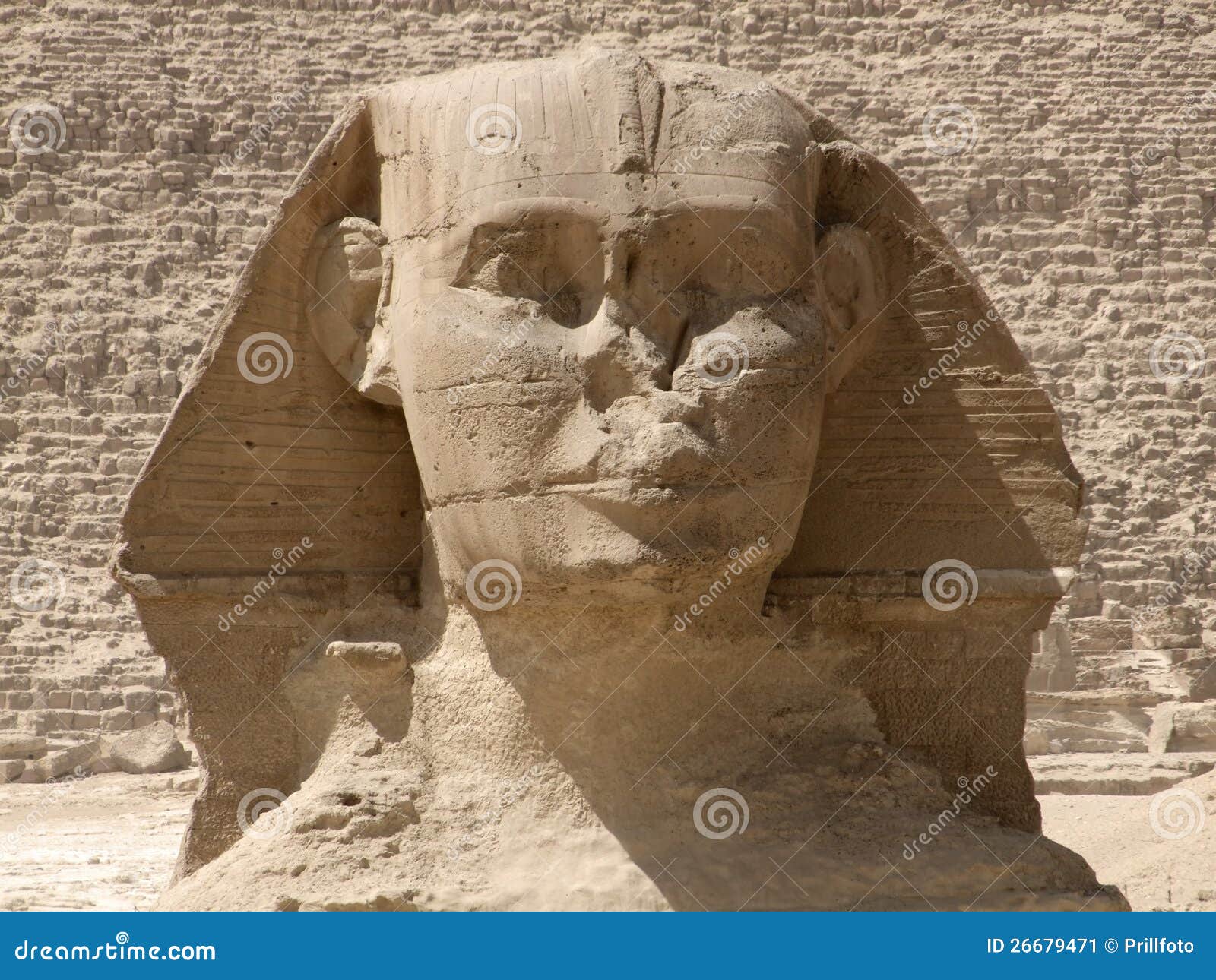 Frontal Sphinx detail stock image. Image of architecture - 26679471